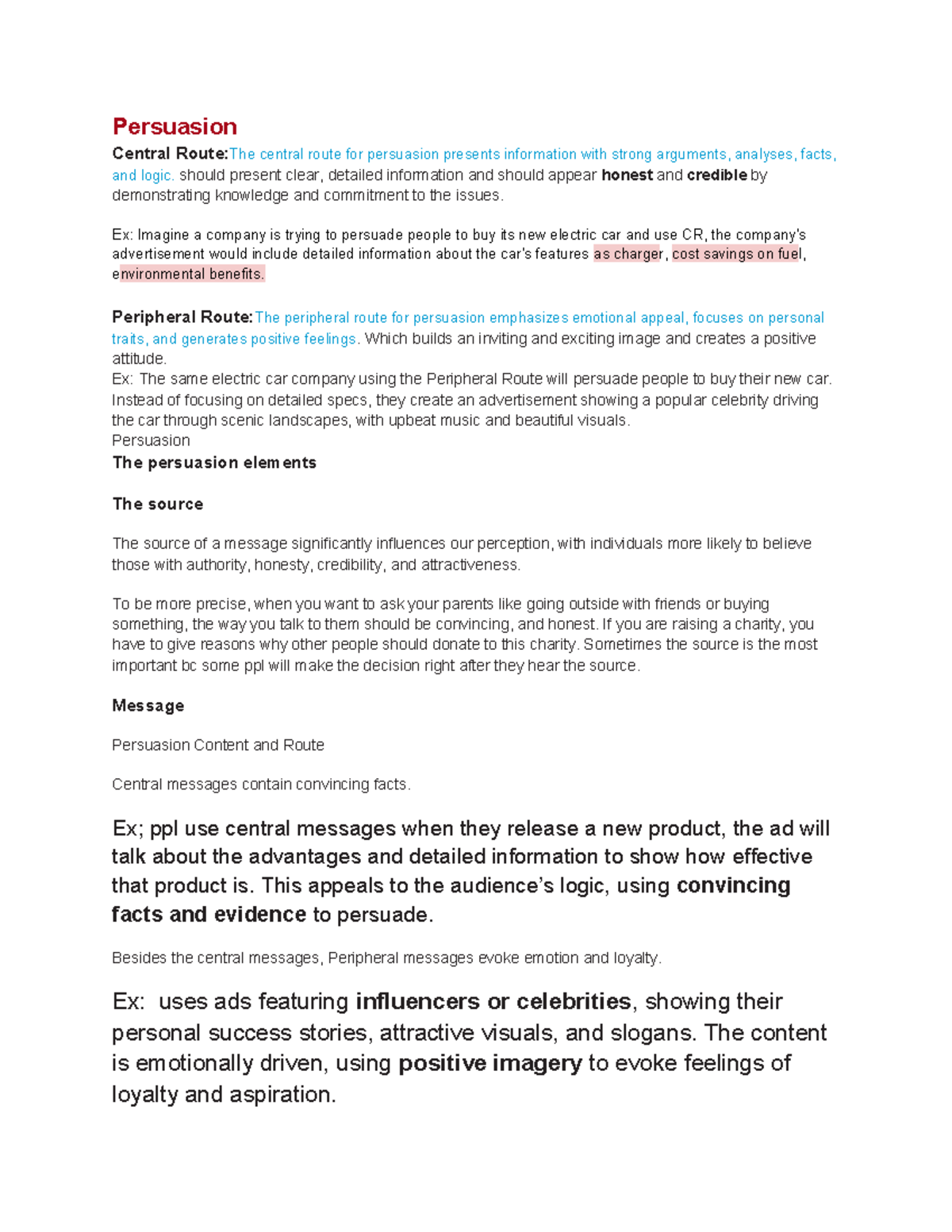 Persuasion Strategies - Presentation Notes - Studocu