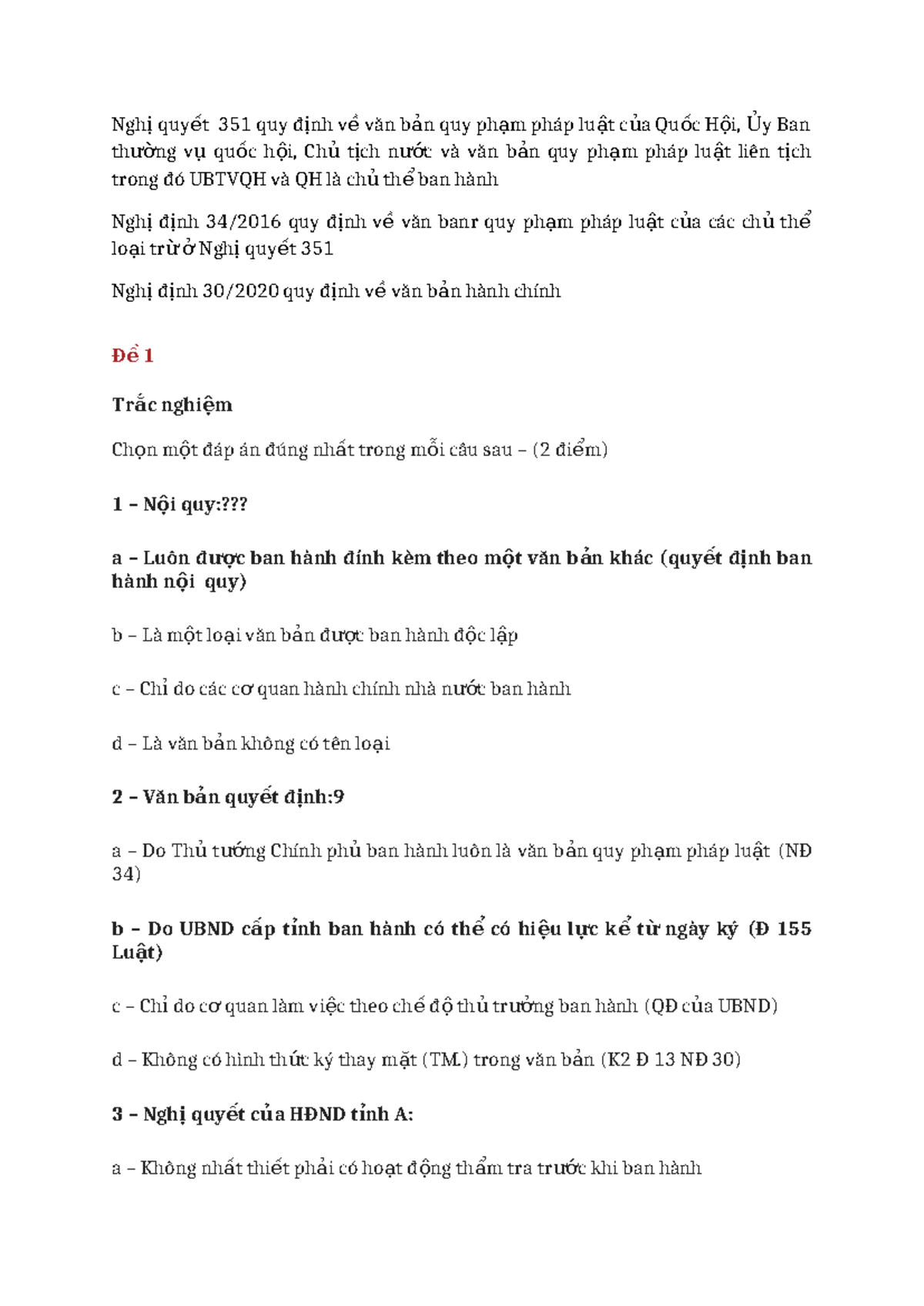 đề thi hoàn chỉnh - 2003 - Ngh quyị ết 351 quy đ nh v ị ề văn b n quy ...