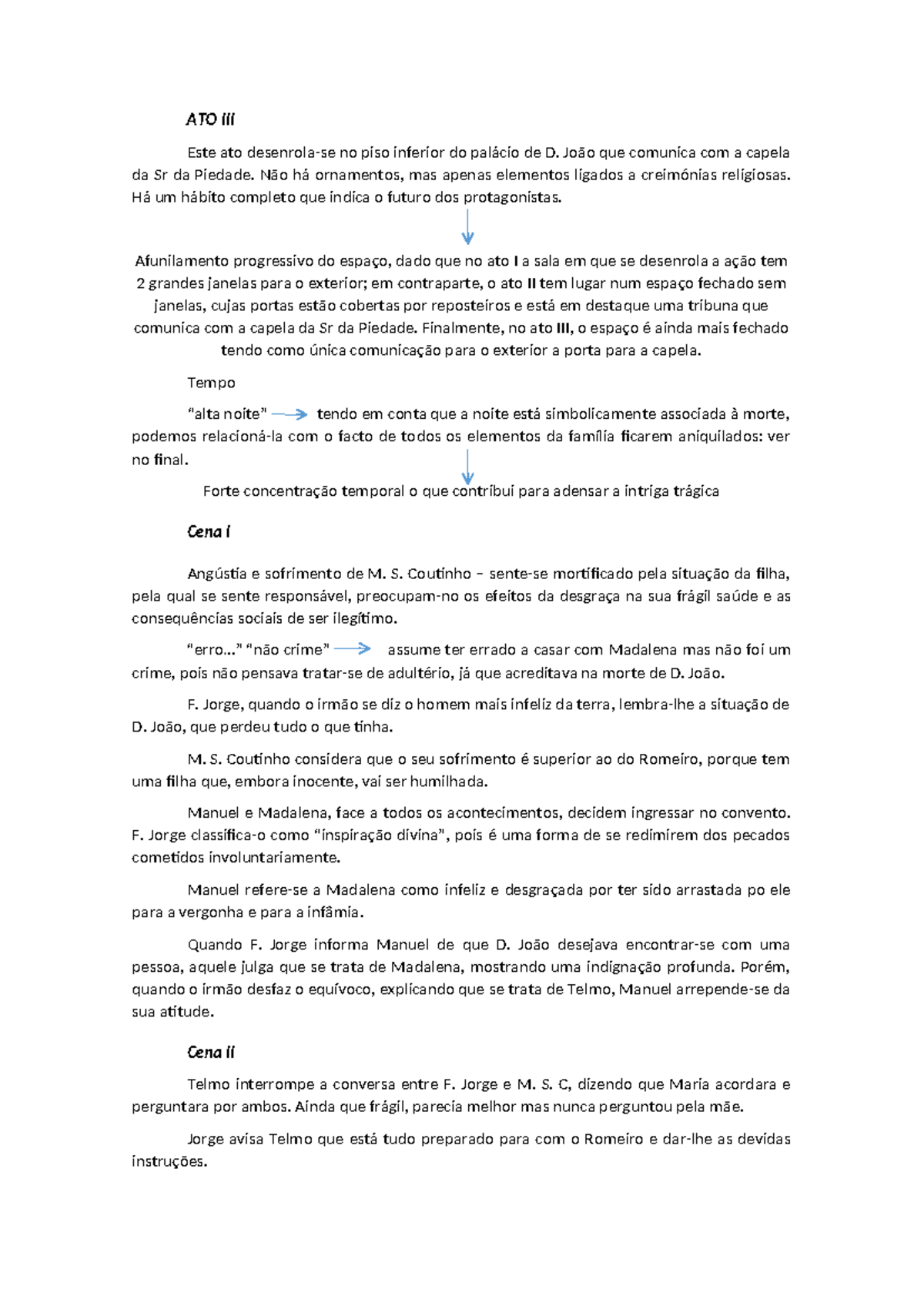 Frei Luis ATO III - Análise e Resumo das Cenas e Temas - Studocu