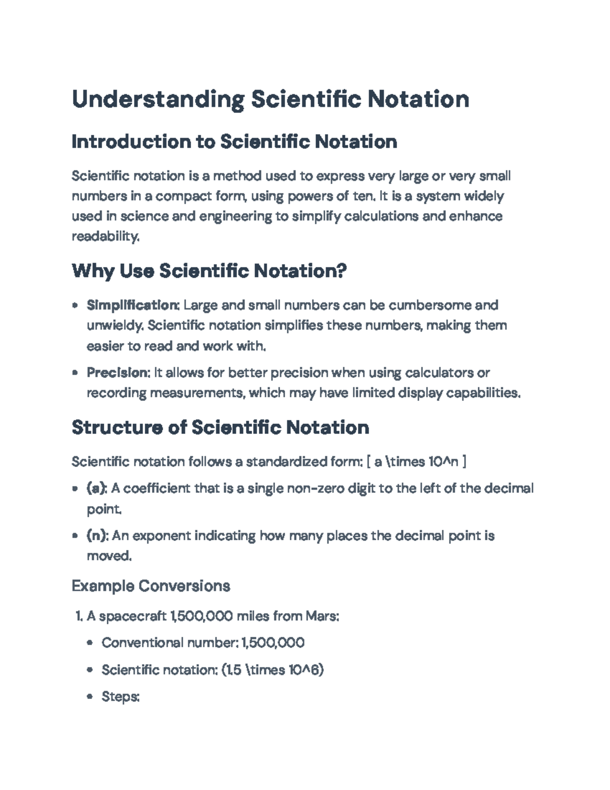 Understanding Scientific Notation: Key Concepts and Conversions ...