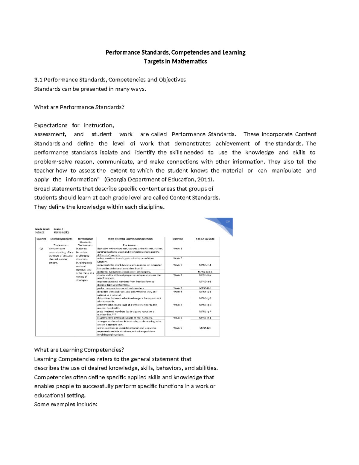 Performance Standard 1 - What are Performance Standards? Expectations ...