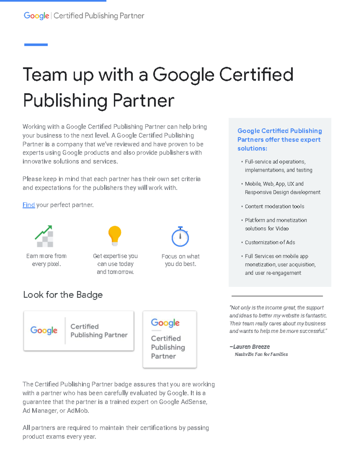 Find a partner - Jeie - Team up with a Google Certified Publishing ...
