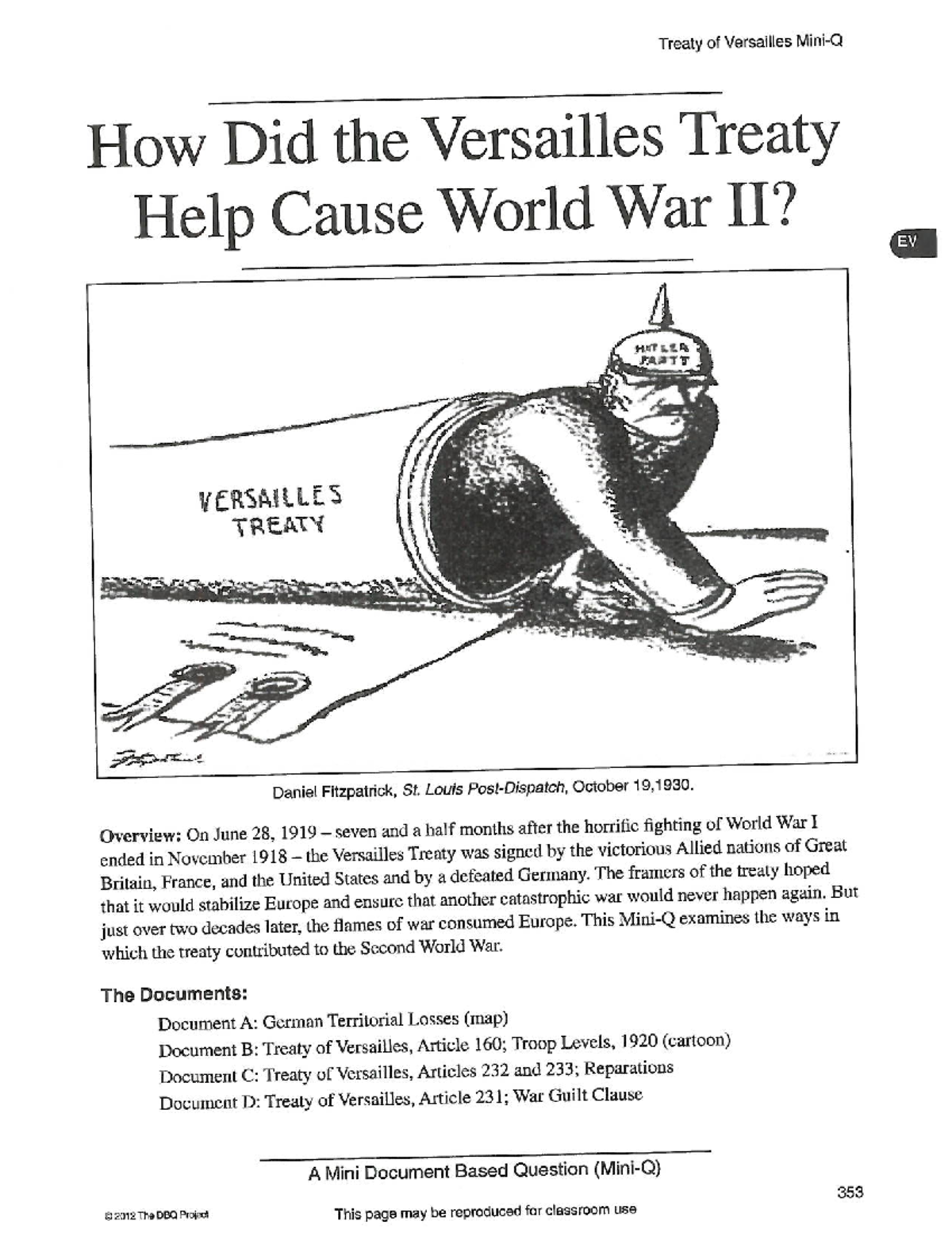Versailles Treaty Essay - Studocu