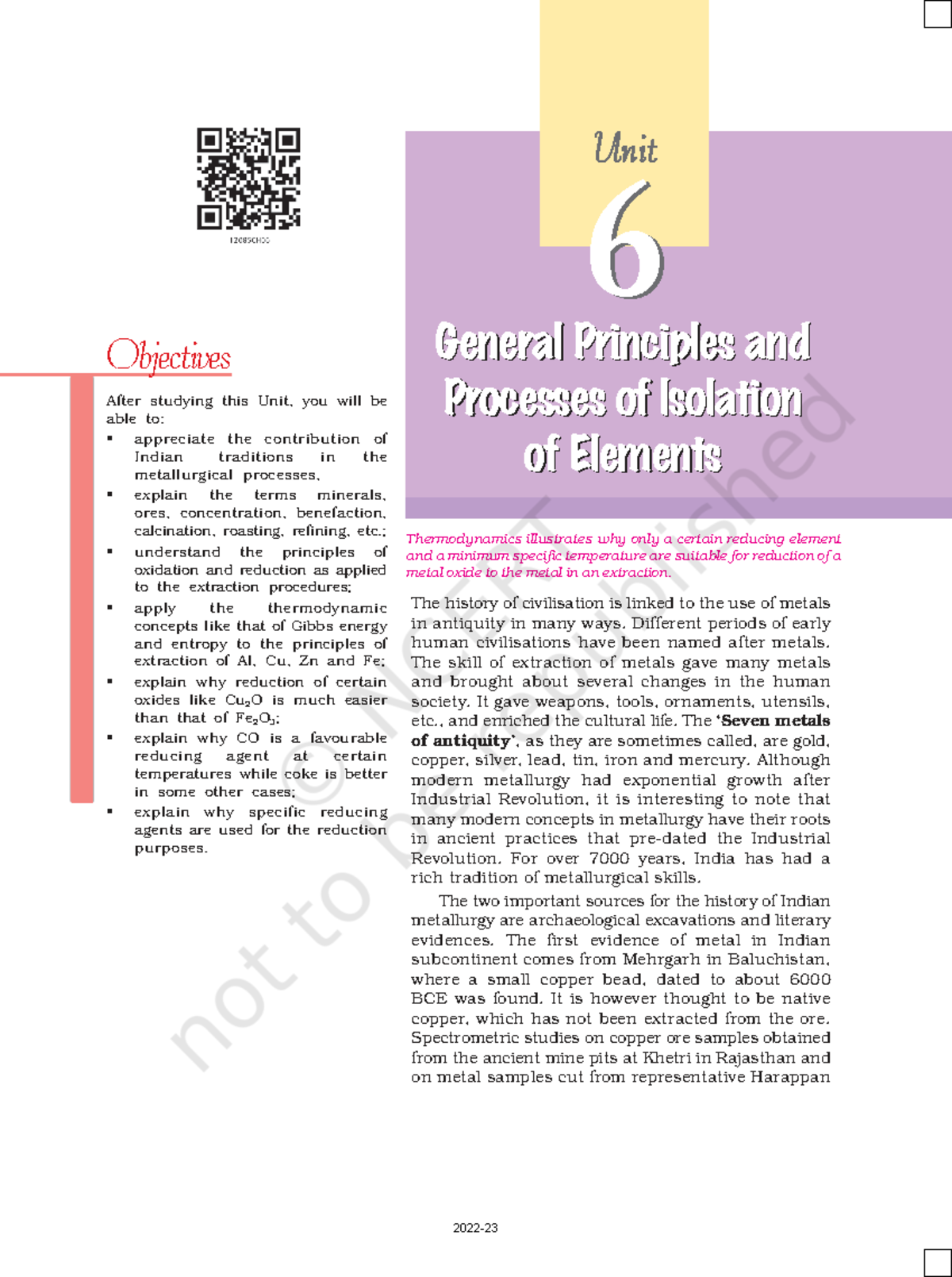 Unit 6: General Principles and Processes of Isolation of Elements - Studocu