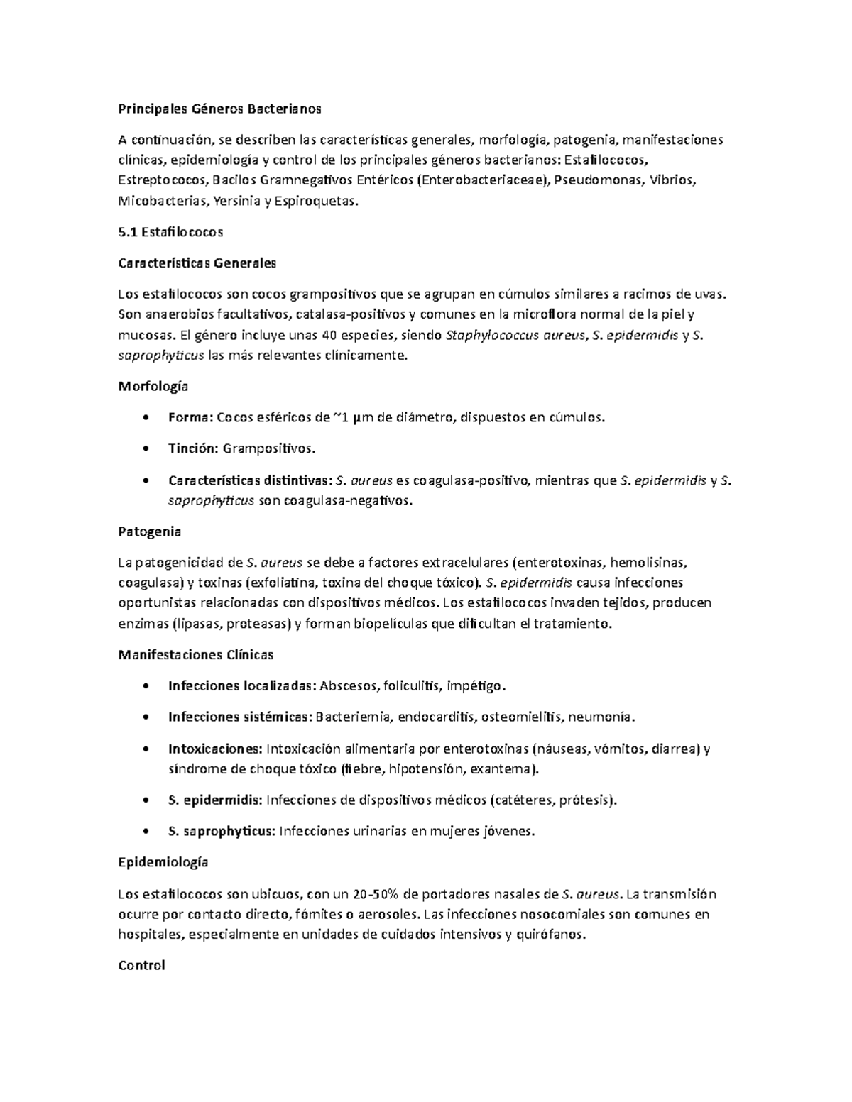 Estudio de los Principales Géneros Bacterianos: Características y ...