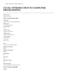 Introduction to Computer Programming - CS1302 - CityU - Studocu