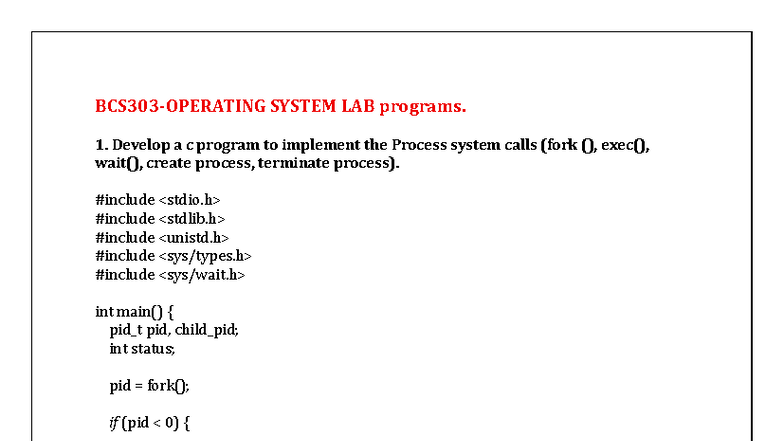 OS LAB Programs: C Implementation of Process Management & Scheduling ...