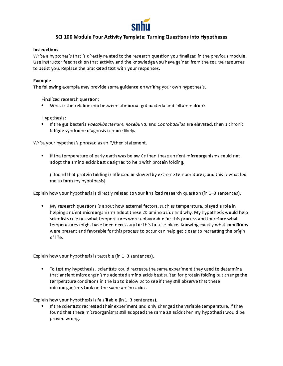 Module Four Activity - Use instructor feedback on that activity and the ...