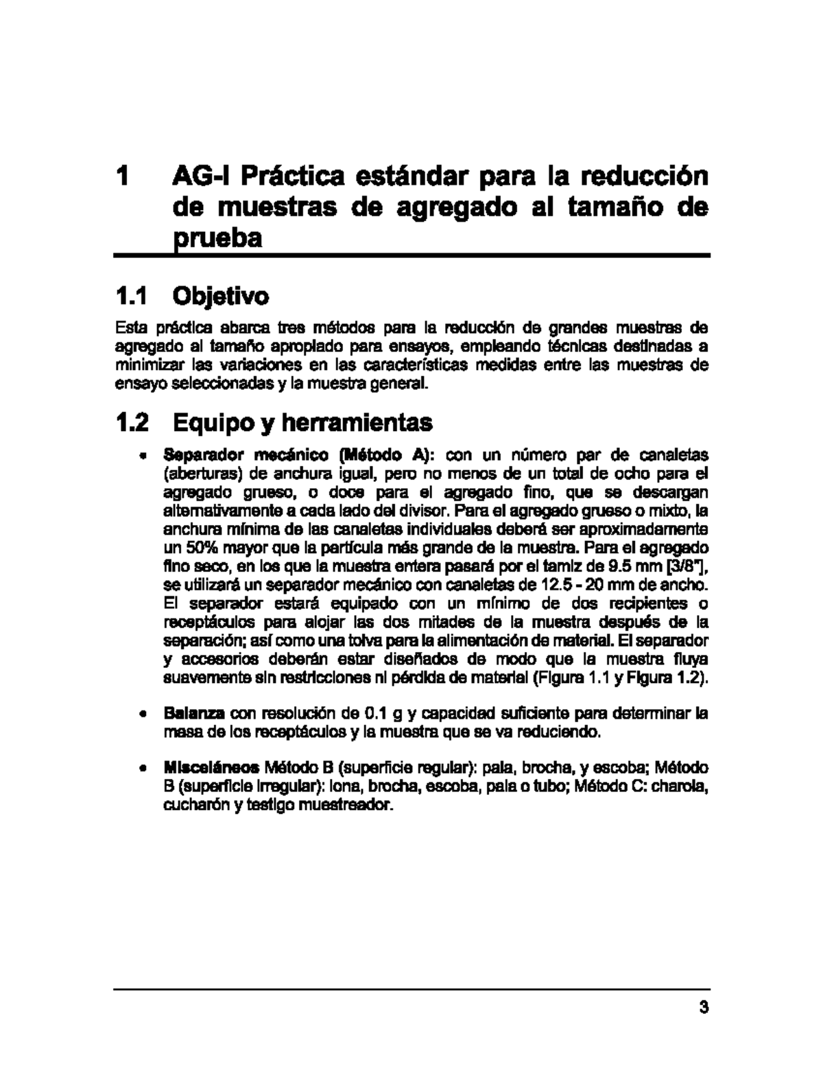 Método de Cuarteo para la Reducción de Muestras de Suelo (AG) - Studocu