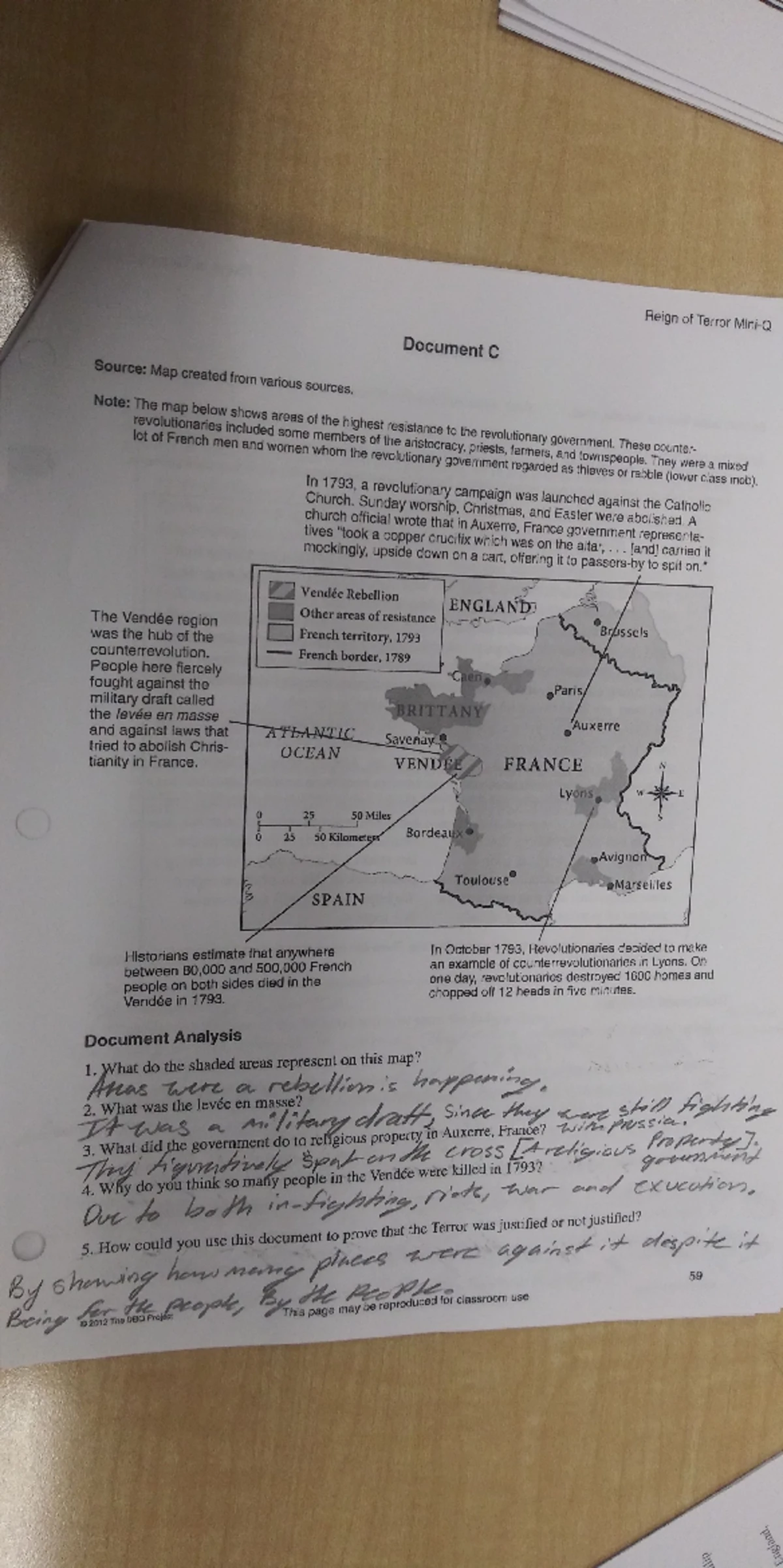 RTH Answer Key: Guided Viewing of the Road to Revolution - Studocu