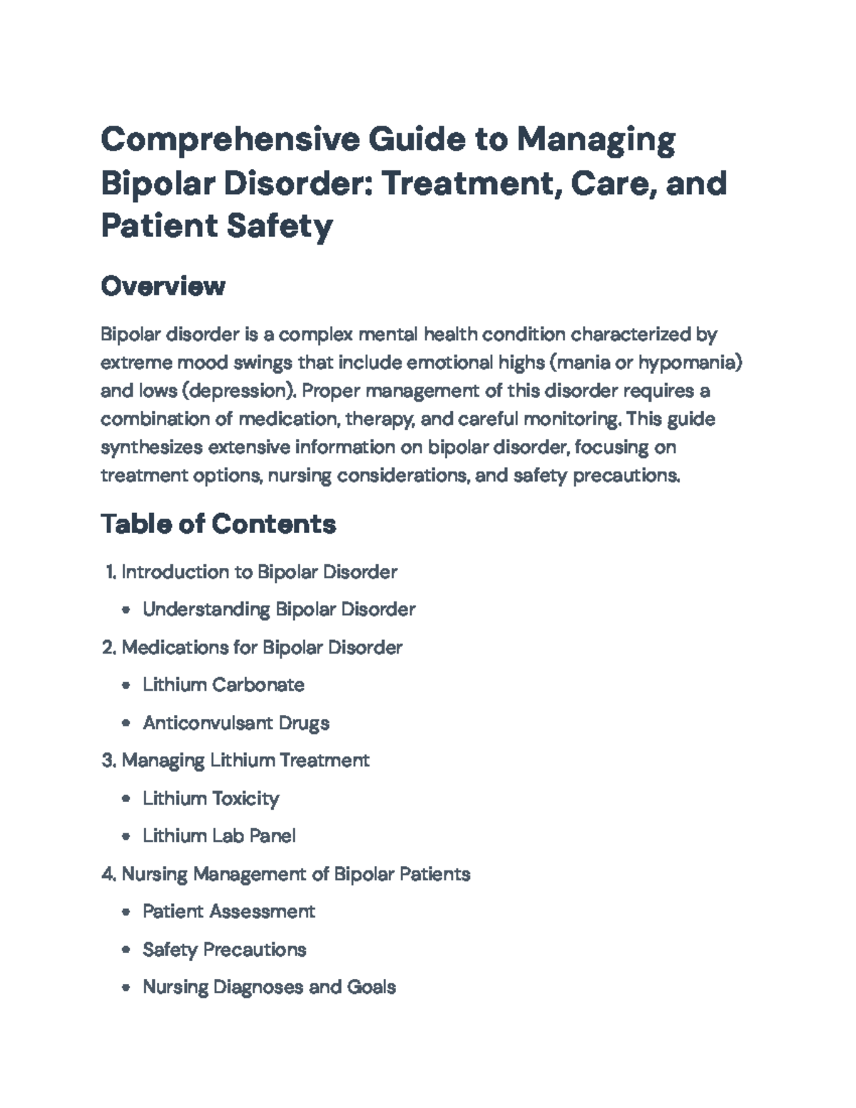 Comprehensive Guide to Managing Bipolar Disorder: Treatment & Care ...