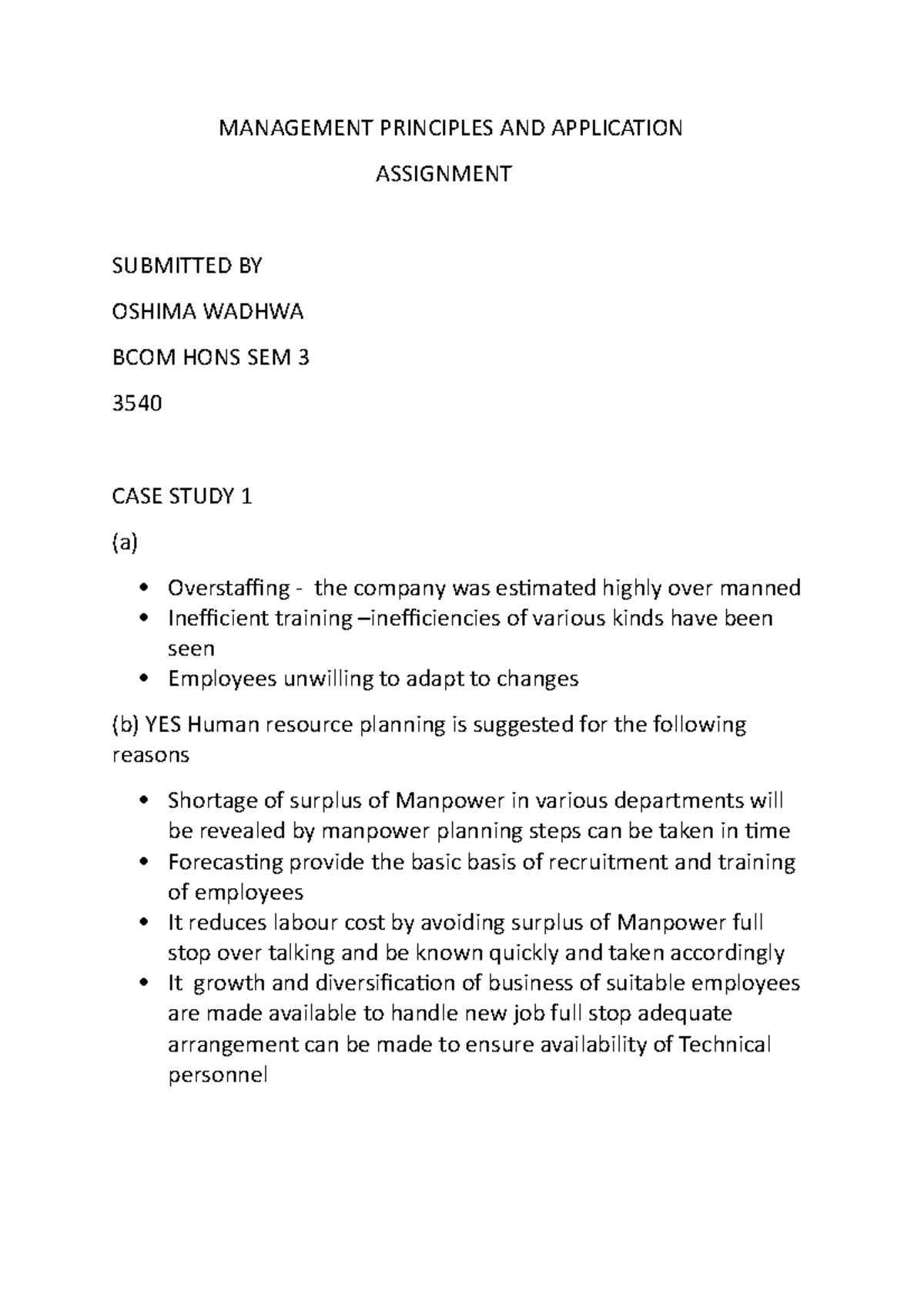 Management Principles AND Application - MANAGEMENT PRINCIPLES AND ...