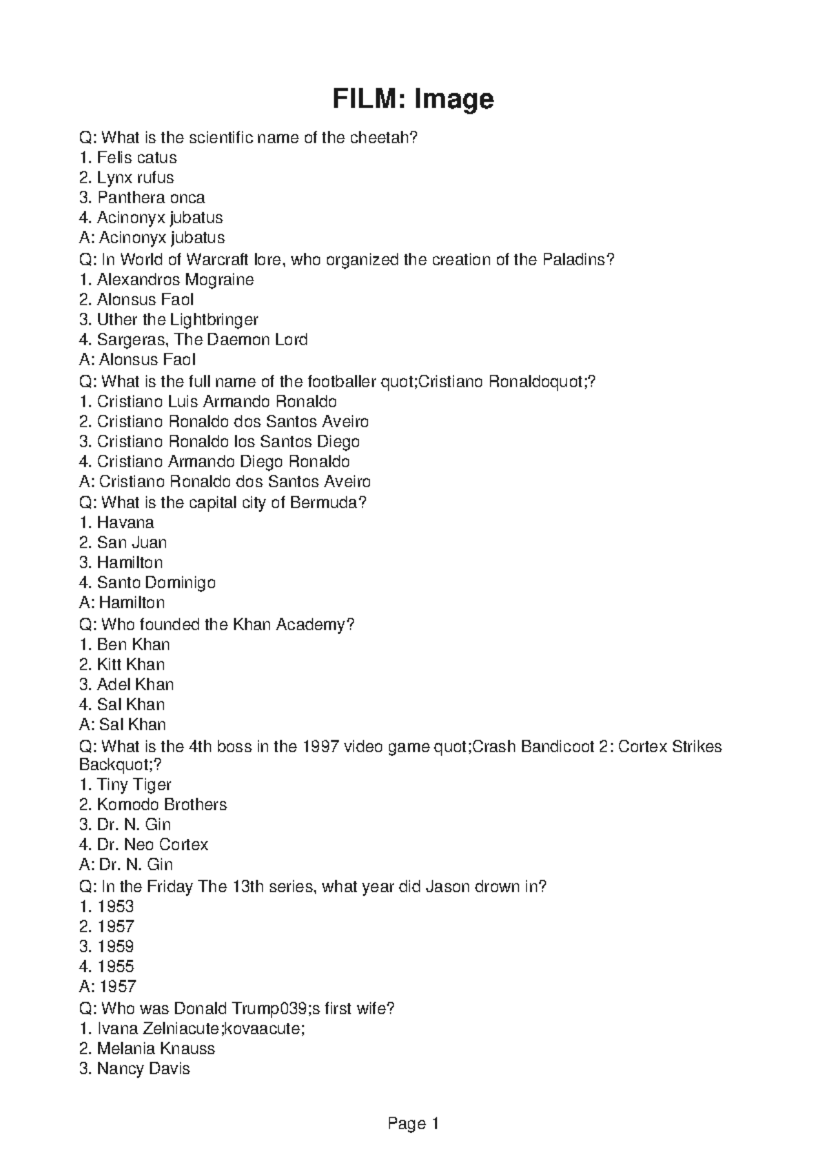 FILM292 Final Exam: Quiz Questions and Answers - Studocu