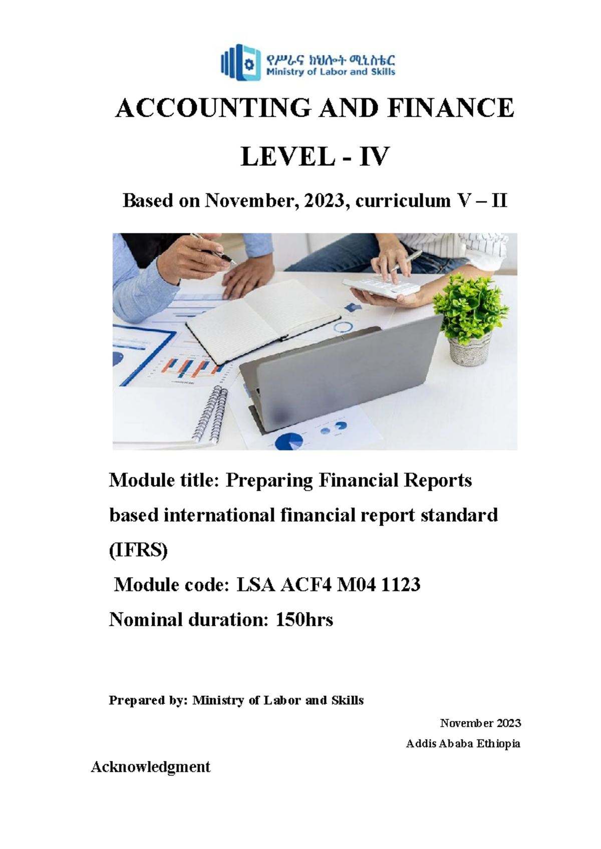 LSA ACF4 M04 1123 - Preparing Financial Reports Under IFRS Standards ...