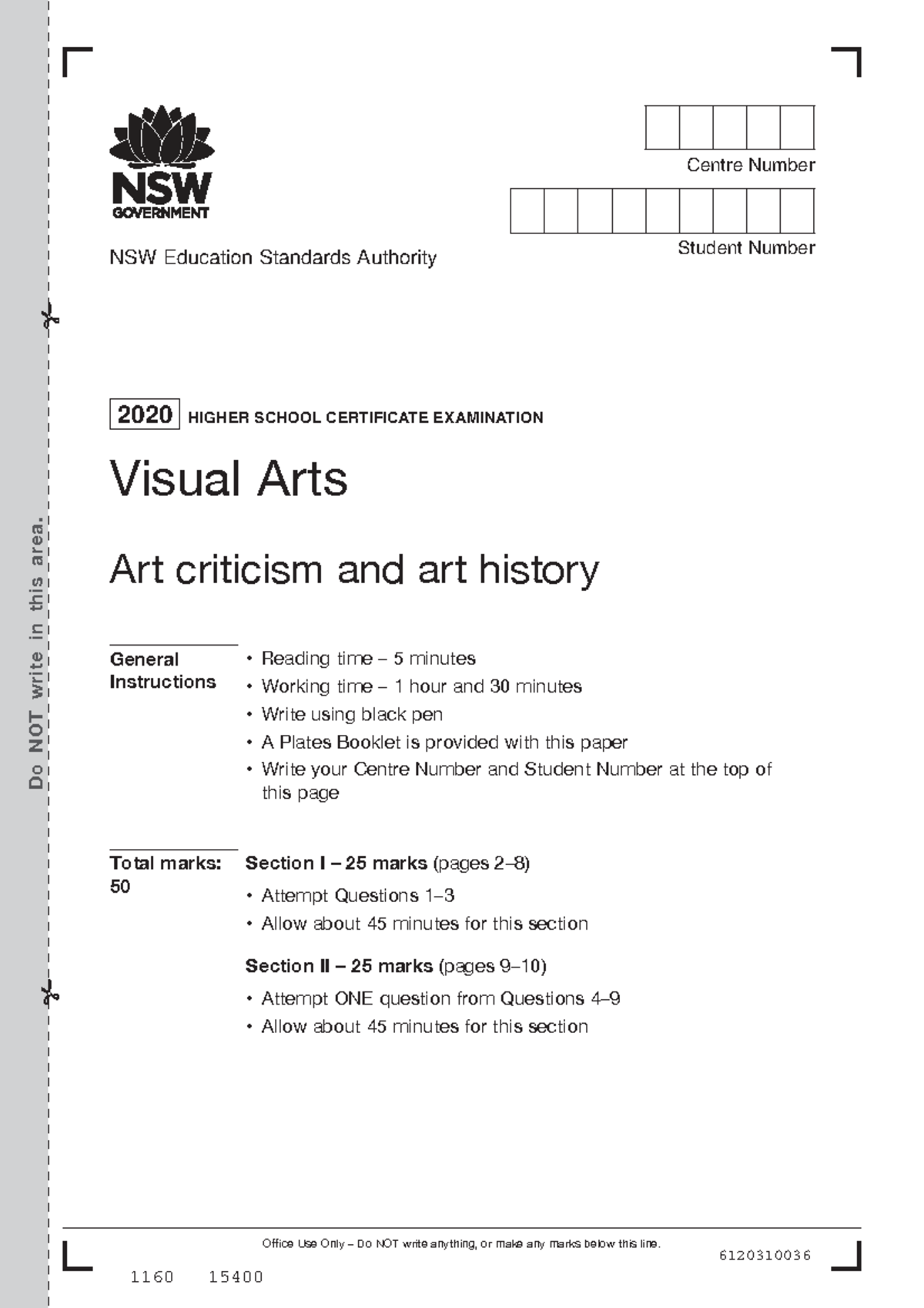 2020 HSC Visual Arts Exam: Art Criticism & History - Studocu