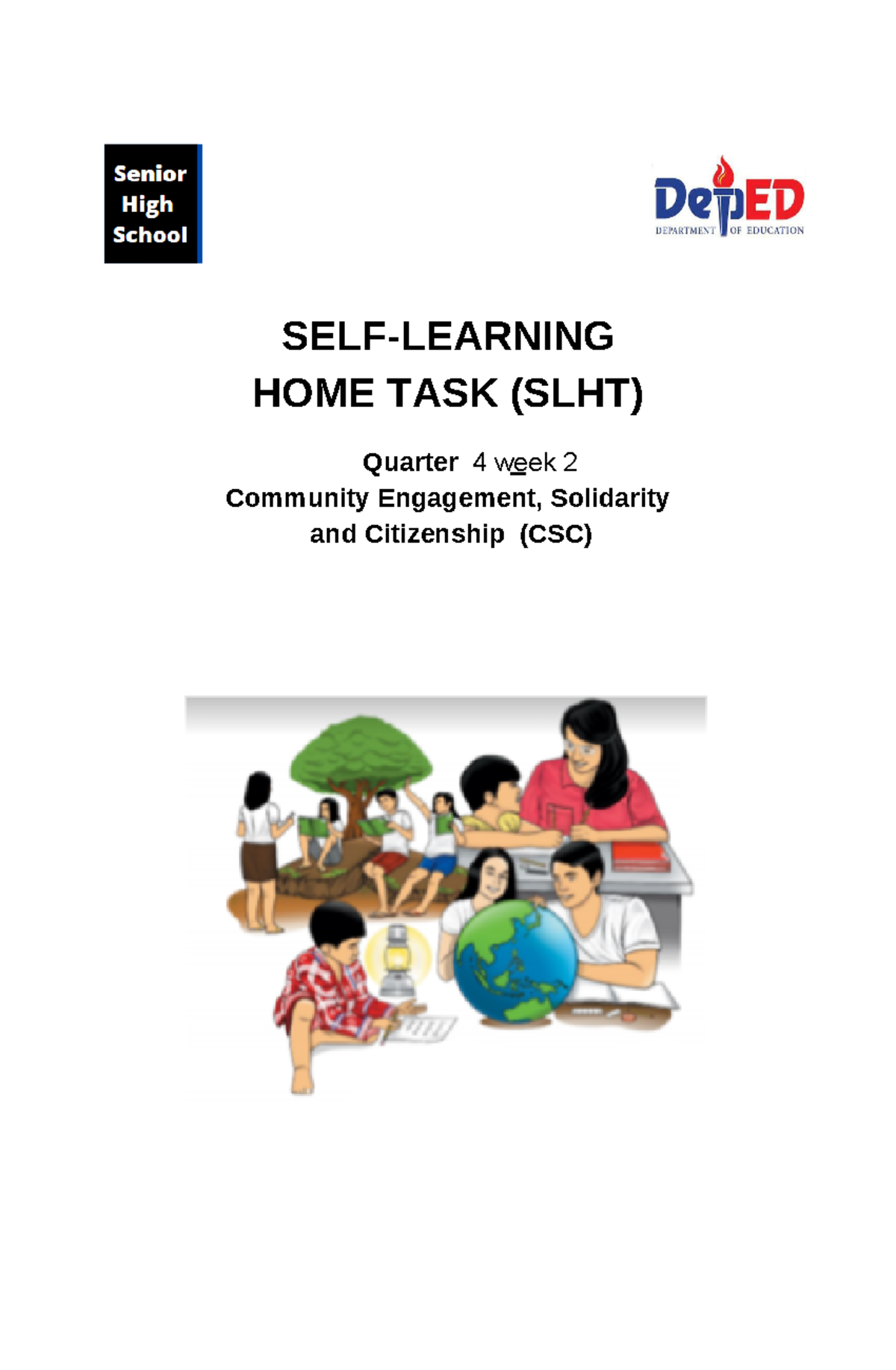 Quarter 4 week 2 - REFERENCE ONLY - SELF-LEARNING HOME TASK (SLHT) Community Engagement ...