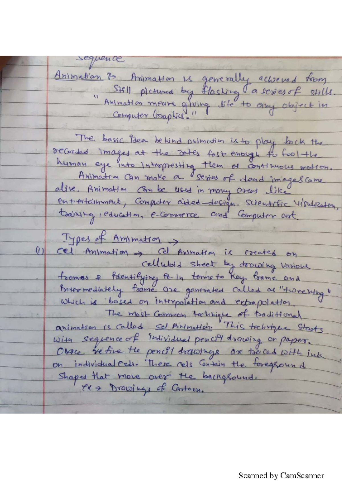 5CS4-CGM-Unit 6: Comprehensive Lecture Notes on Animation Techniques ...