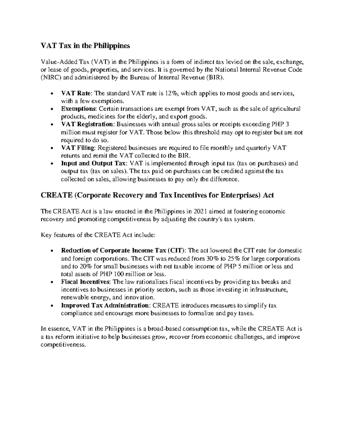 VAT Tax in the Philippines - VAT Tax in the Philippines Value-Added Tax ...