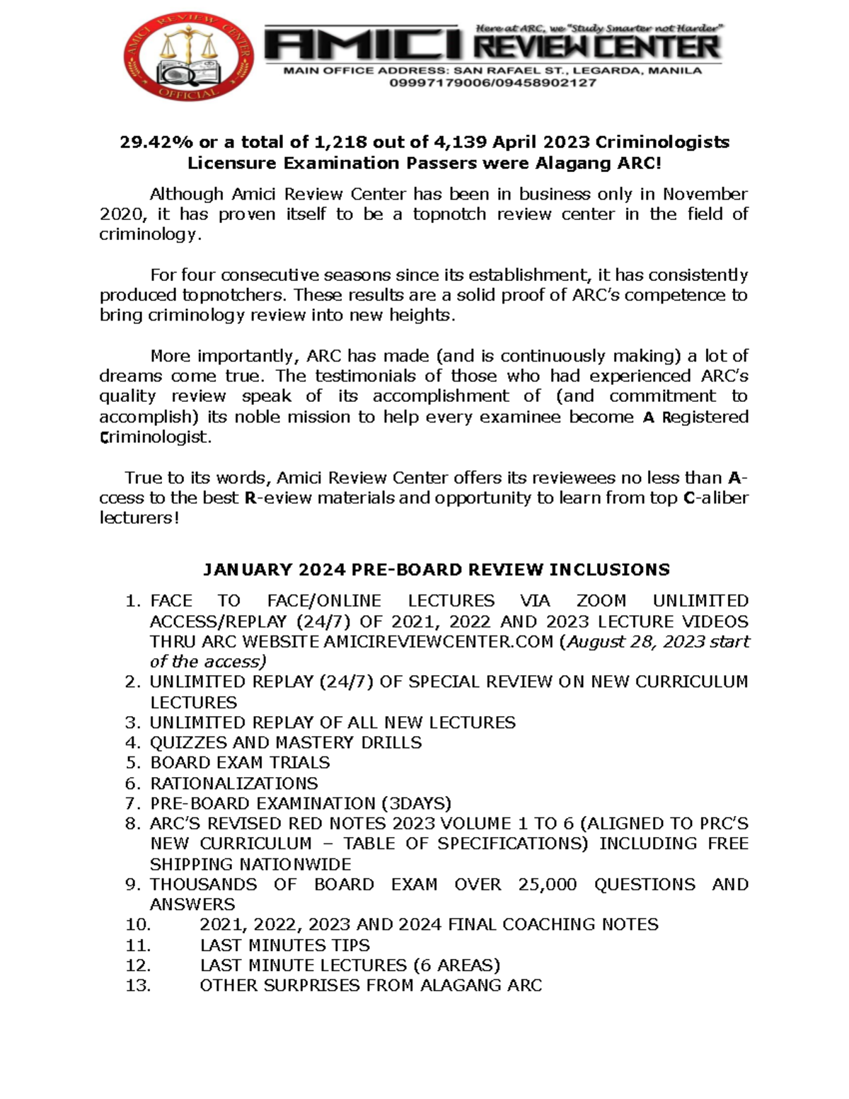 January CLE 2024 Pre-Board Review Highlights and Resources - Studocu