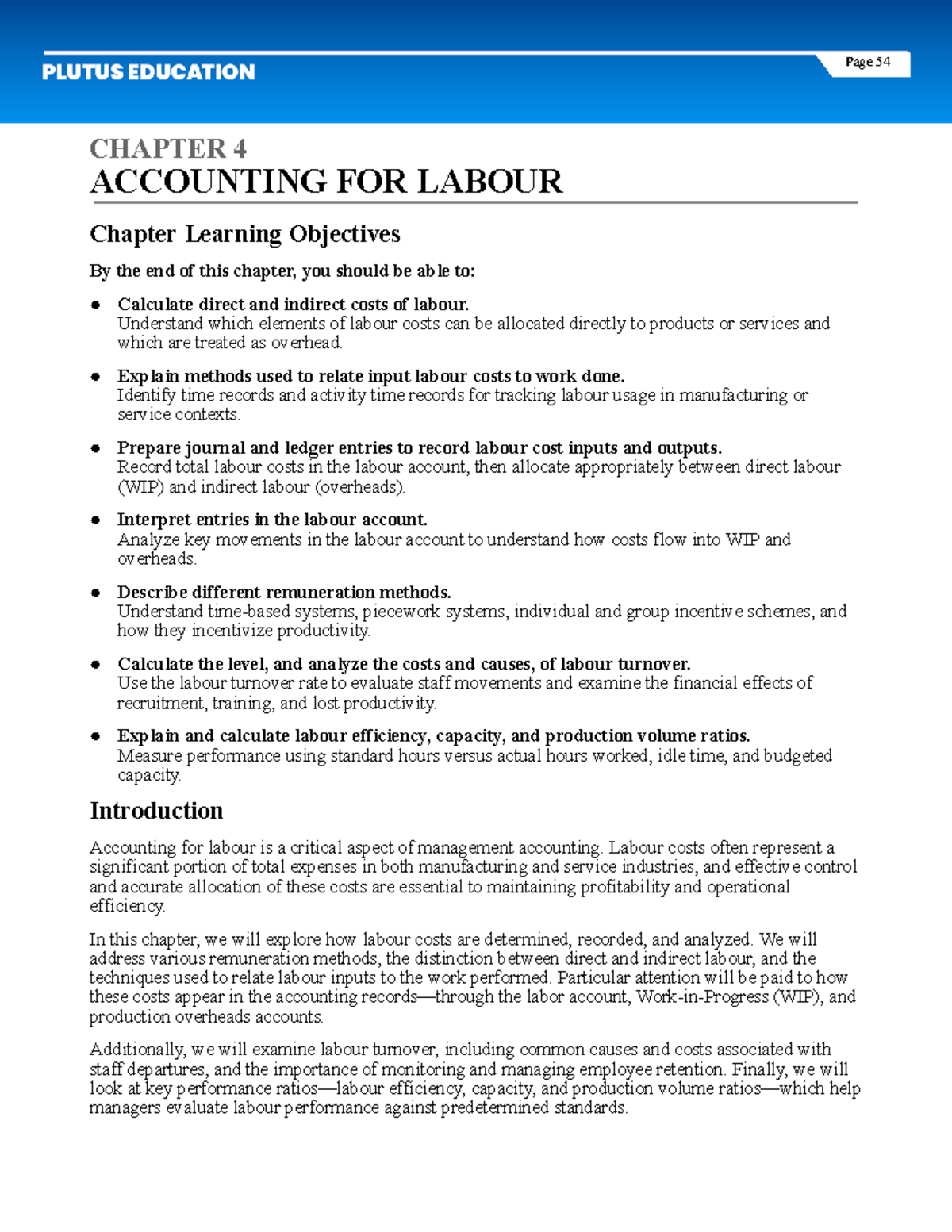 Chapter 4 - Accounting for Labour Costs: Direct vs Indirect Analysis ...