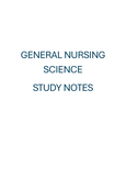HCGNS1 - General Nursing Science - Studocu