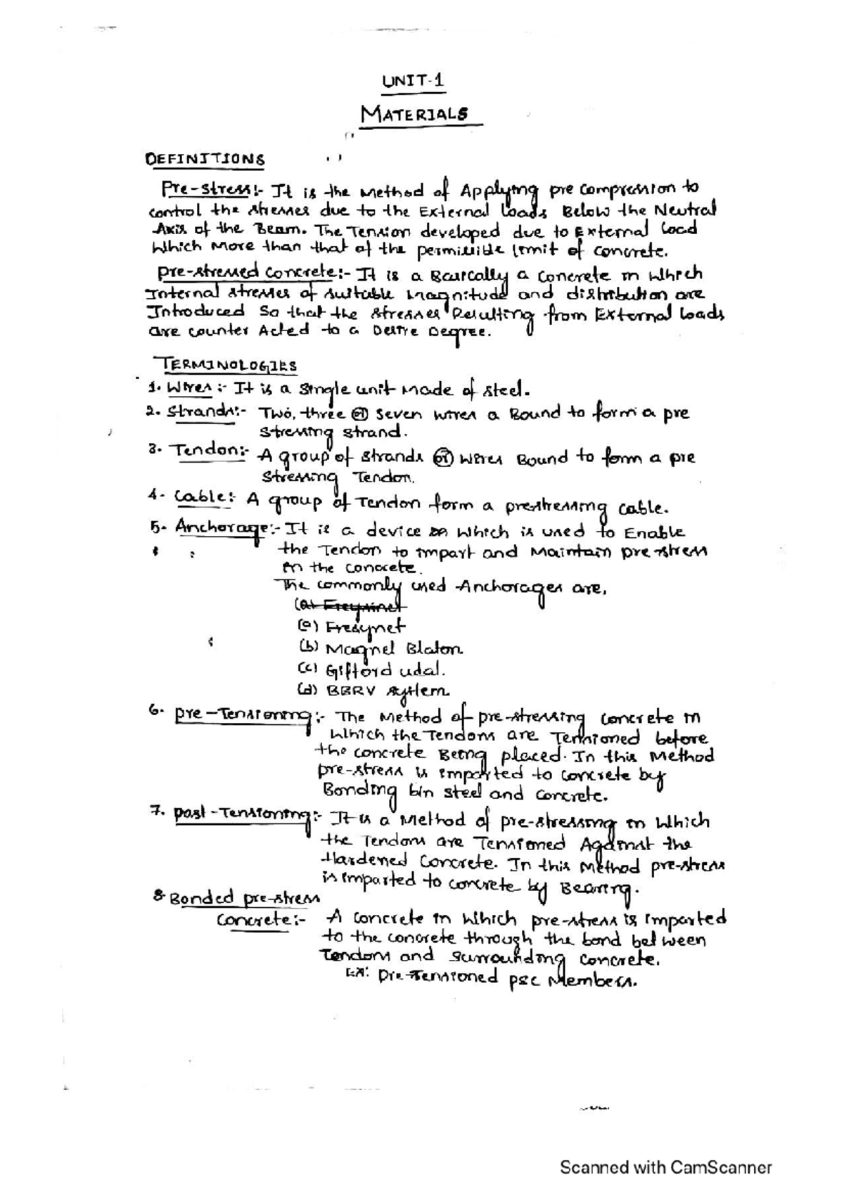 PSC Module 1: Comprehensive Notes on Pre-Stressing Concrete Techniques ...