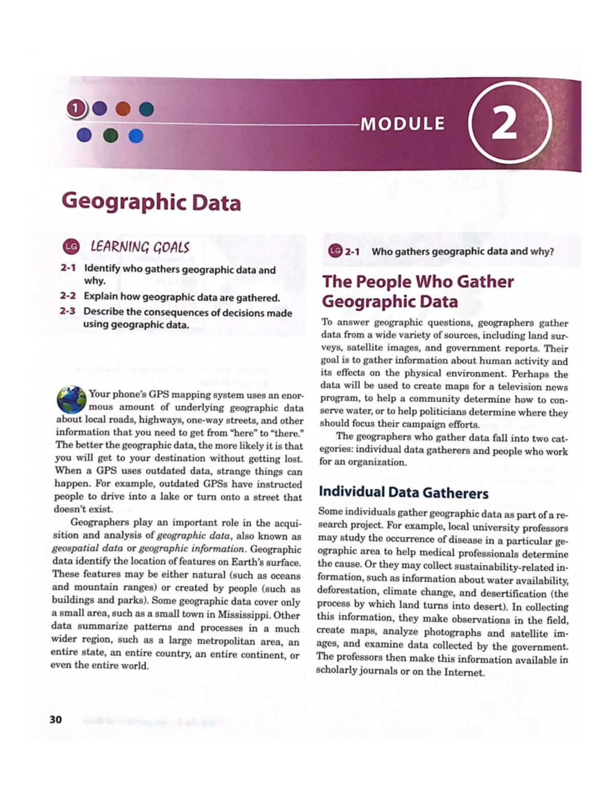 Module 2: Geographic Data - Learning Goals and Implications - Studocu