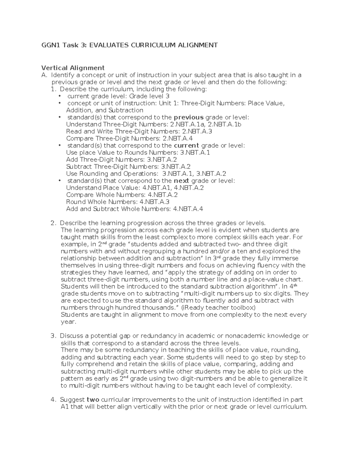 GGN1 Task 3: Evaluating Vertical Curriculum Alignment in Math Education ...