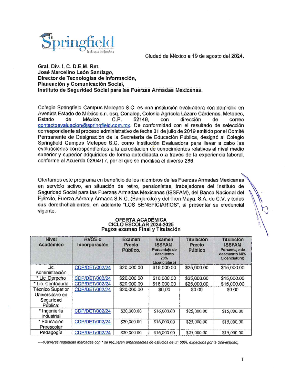 Carta Compromiso y Proceso de Acreditación - Springfield 2024 - Studocu