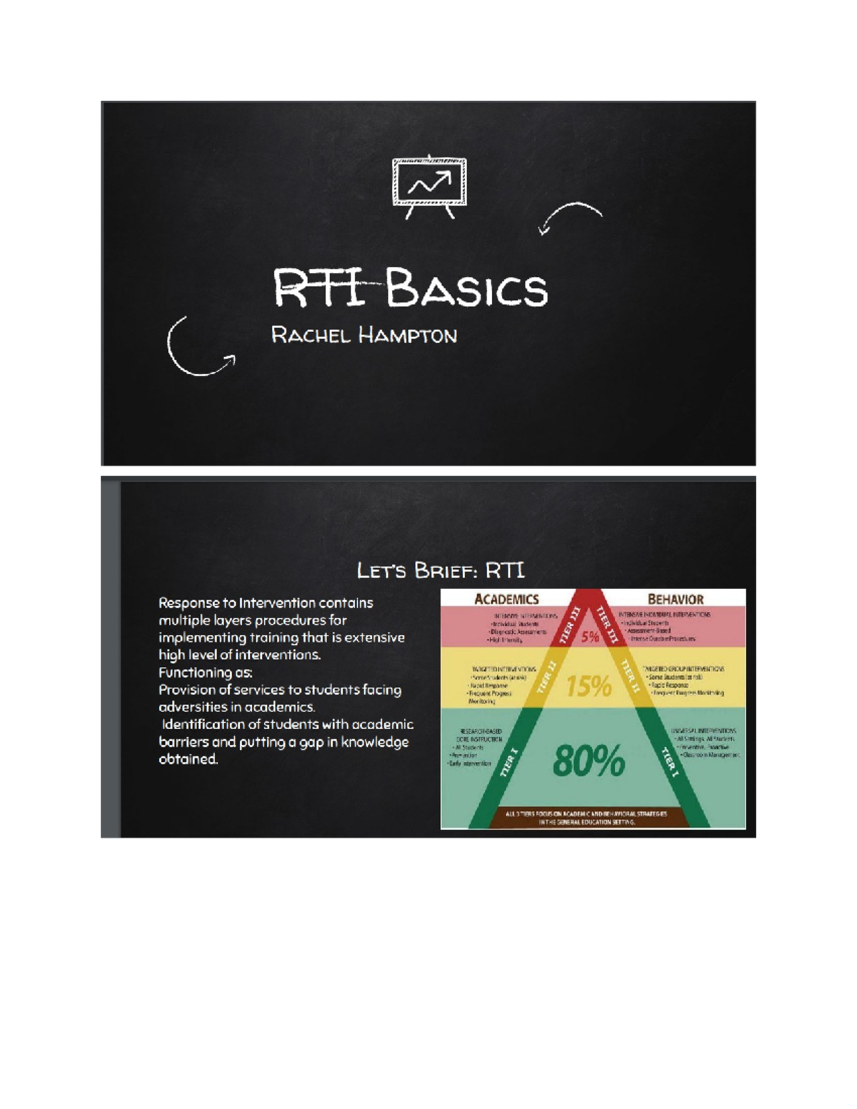 RTI Basics: Understanding Response to Intervention Strategies and Tiers - Studocu