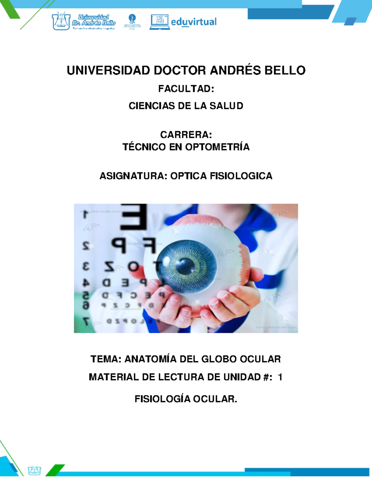 Anatomía del Globo Ocular - Material de Lectura Unidad 1 (OPT 101 ...
