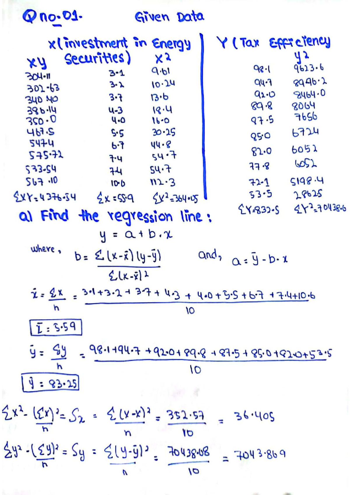 Stat Assignment: Regression Analysis of Energy Investment (Stat 101 ...