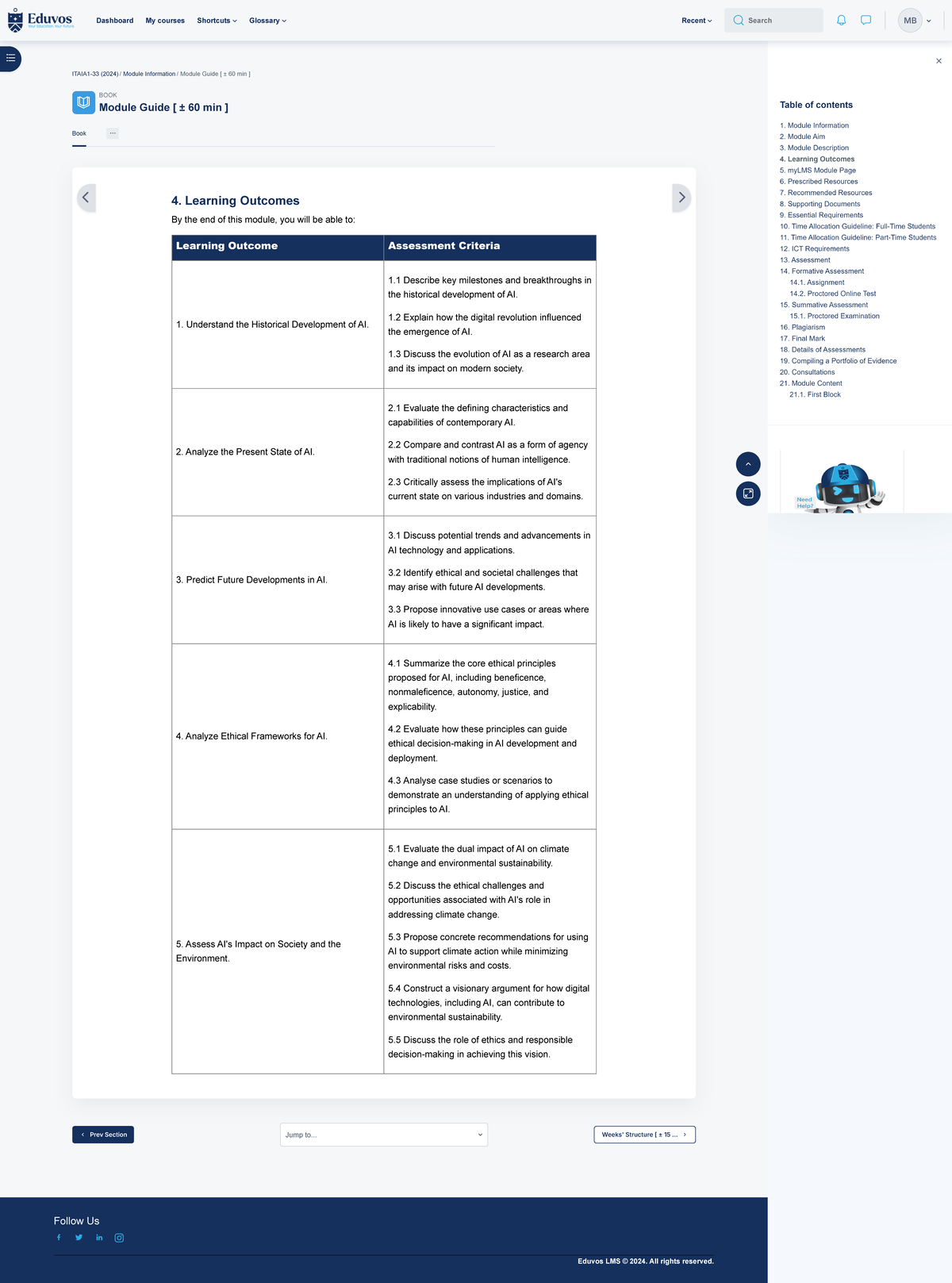 Module Guide [ ± 60 min ] Learning Outcomes Eduvos - Follow Us b ~ y ...