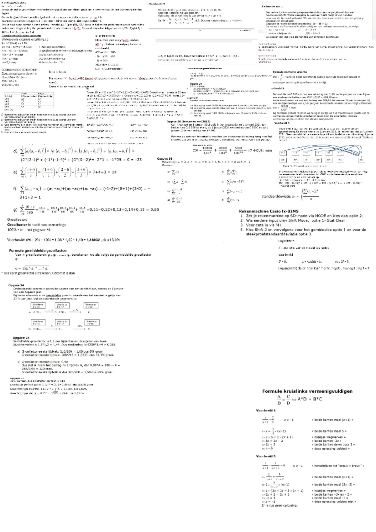 Wiskunde Formuleblad: Essentiële Formules en Concepten - Studeersnel
