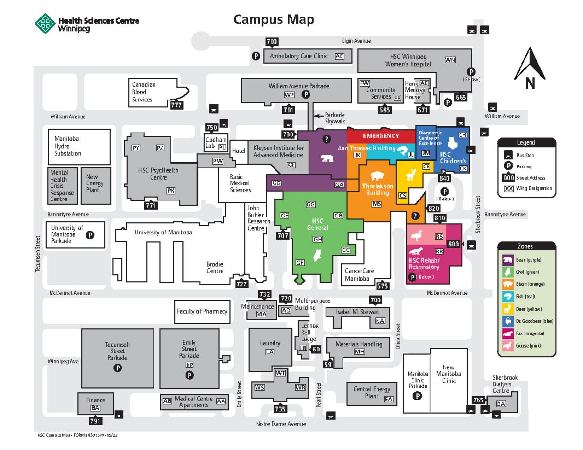 Map-campus - Just stuff - P New Manitoba Clinic Manitoba Clinic Parkade ...