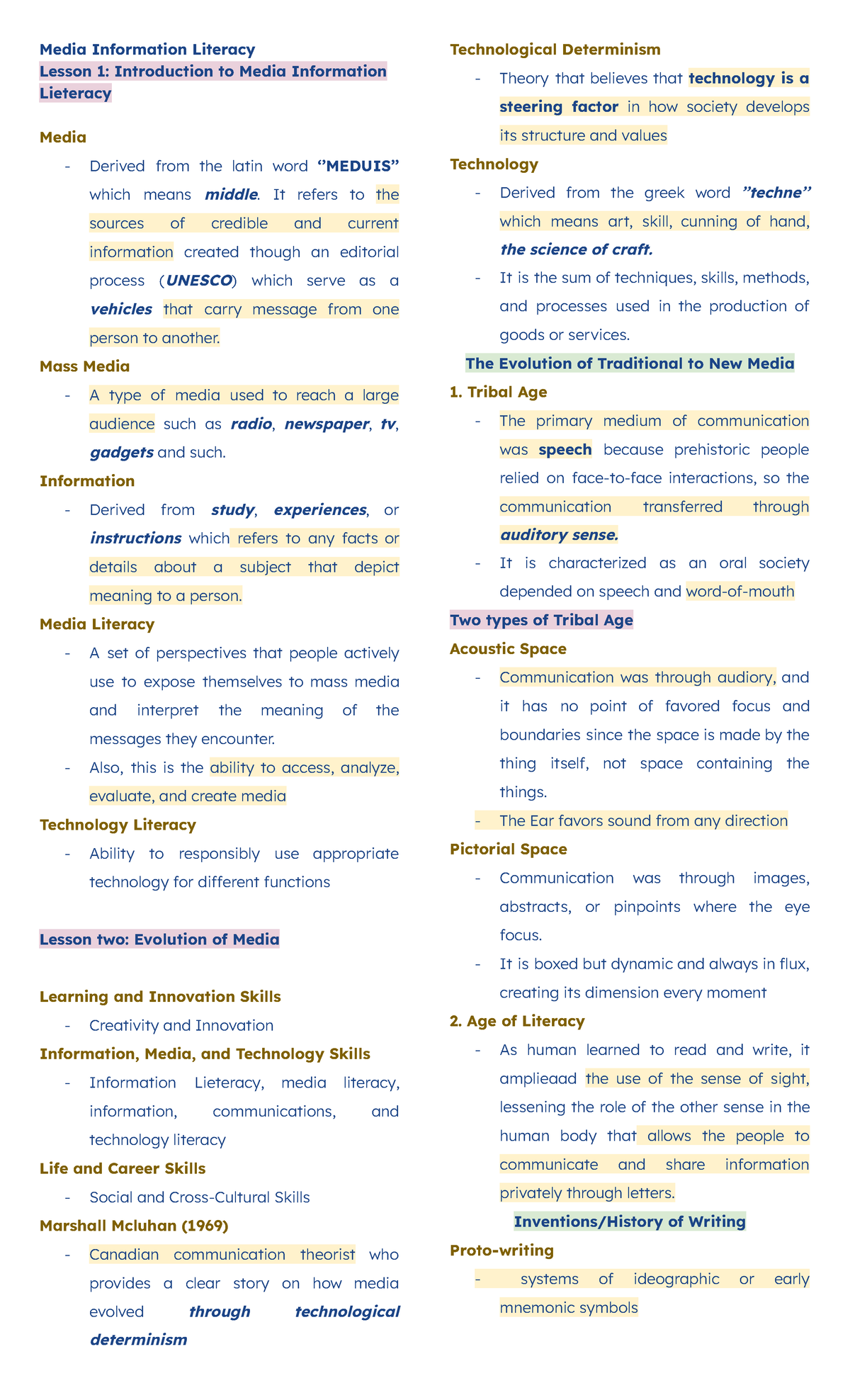 Media Information Literacy Lesson 1: Understanding Technological Determinism - Studocu