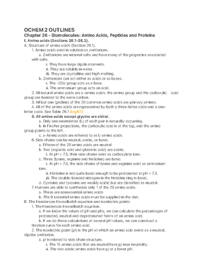 OCHEM 2 OUTLINES: Chapter 25 - Carbohydrates Overview - Studocu