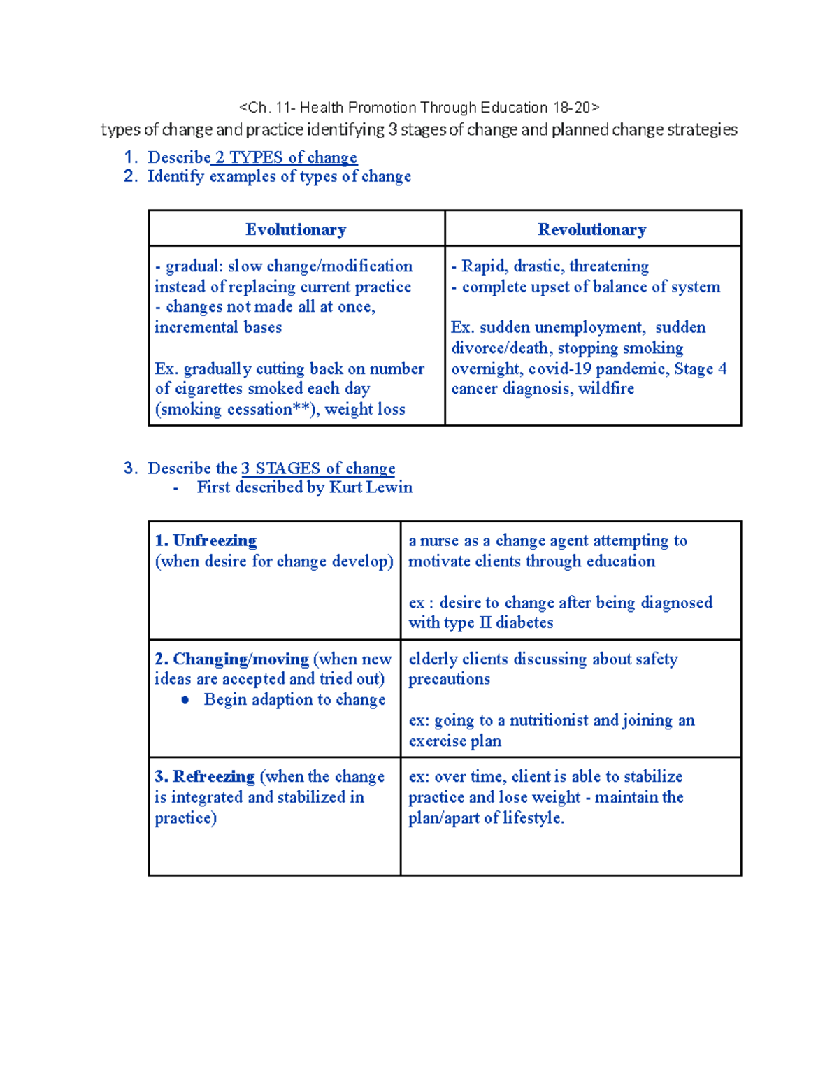 Community Nursing Study Guide: Health Promotion & Change Strategies ...