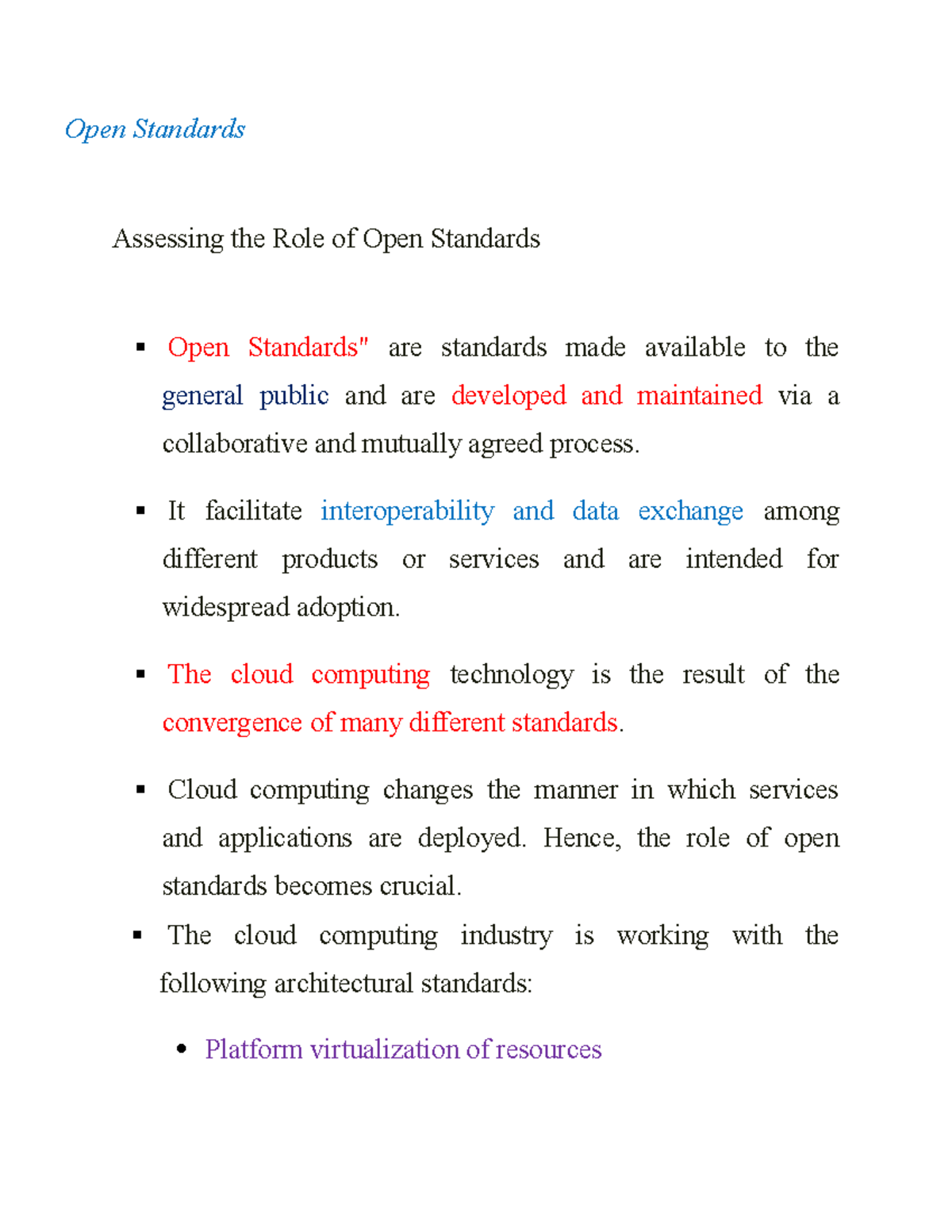 Open Standards - Open Standards Assessing the Role of Open Standards ...