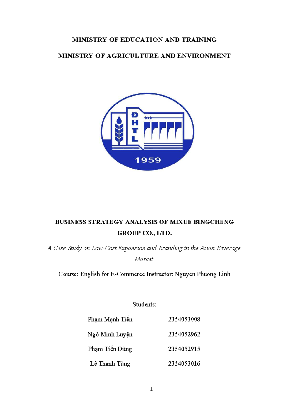 Case Study: Business Strategy Analysis of Mixue Bingcheng Group Co ...