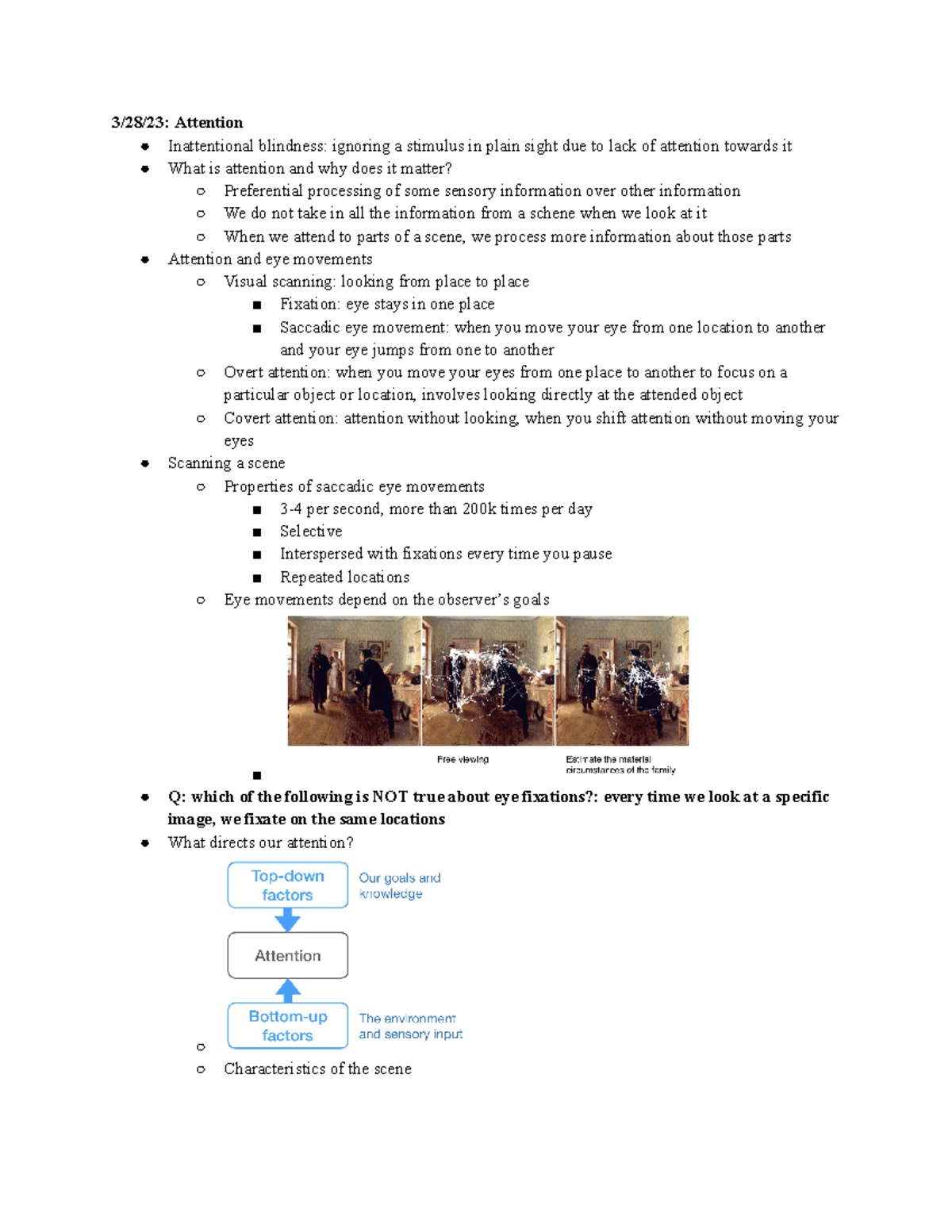 PS222 Exam 3 (Ch. 6,11-12,15-16) - Denison - 3/28/23: Attention ...