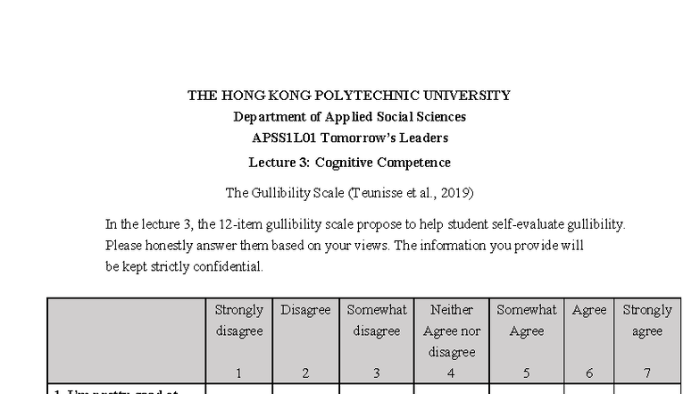 L3 M3 The Gullibility Scale - THE HONG KONG POLYTECHNIC UNIVERSITY ...