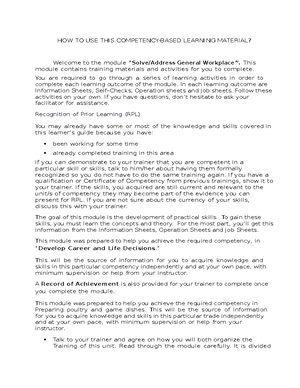 Basic 7- Practice Occupational Safety and Health Policies and ...