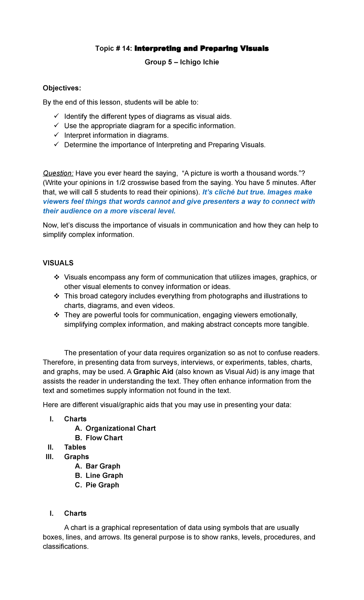 EAPP Lesson 14: Interpreting and Preparing Visuals - Group 5 Report ...