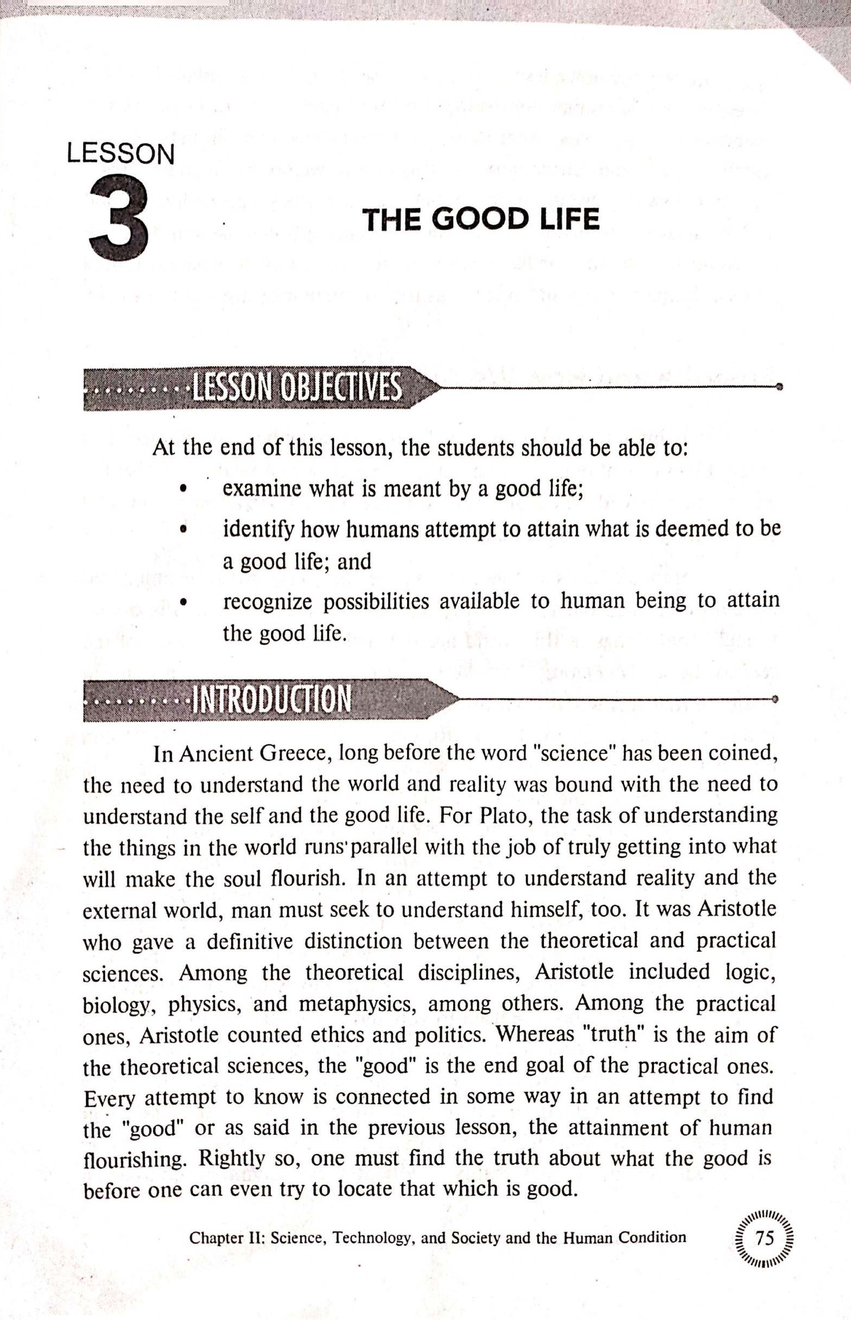 STS 101 - Lecture Notes on The Good Life and Human Flourishing - Studocu