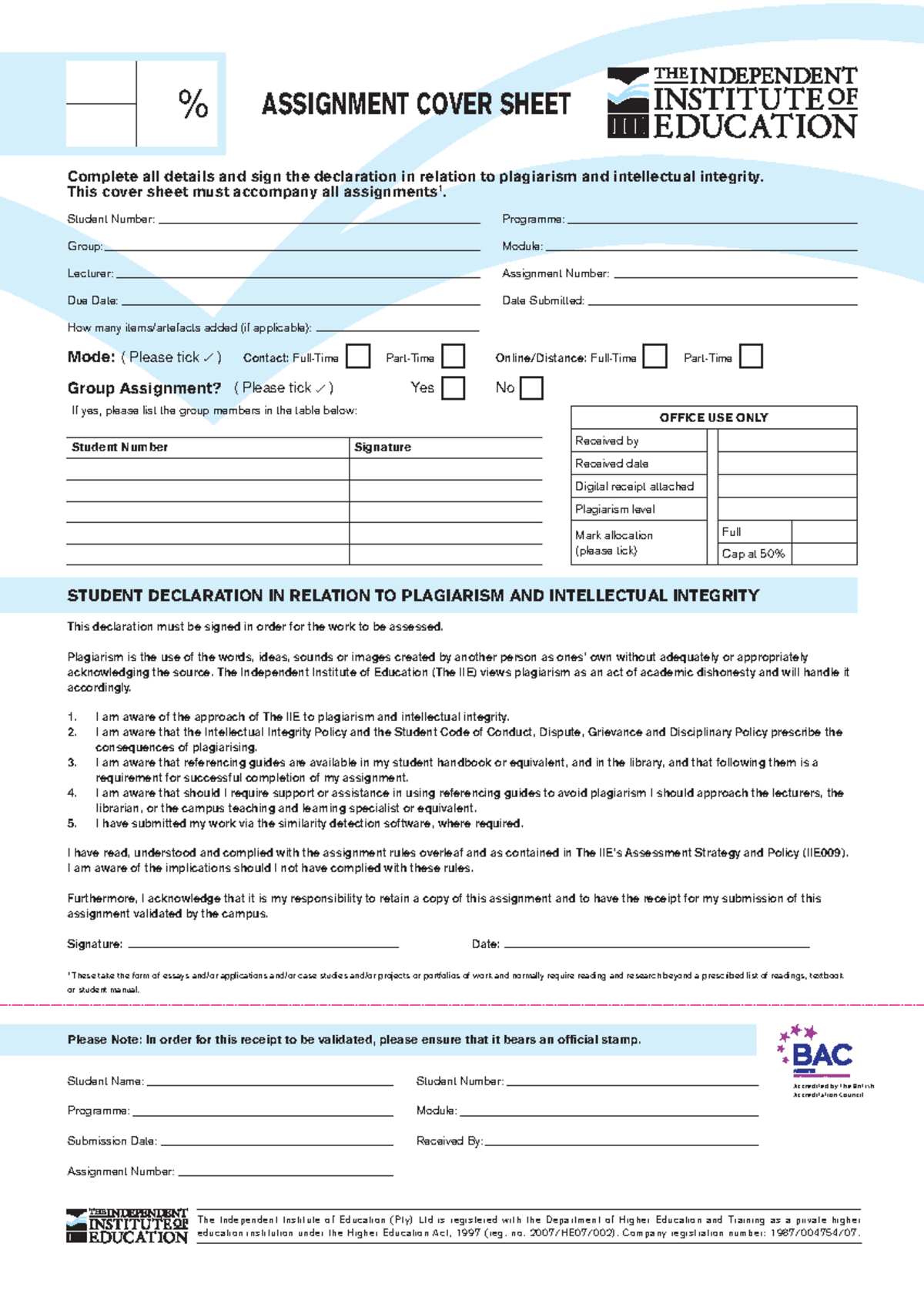 46241 IIE full time assignment cover 2020 fa - % The Independent ...