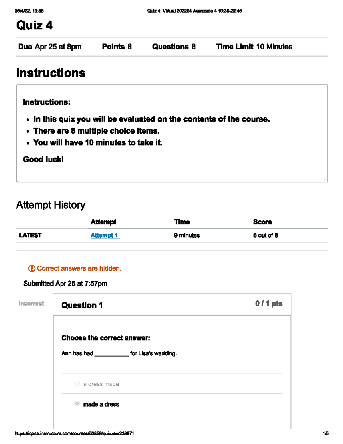 Advanced 04 AG1 Quiz 4 Study Guide - Studocu