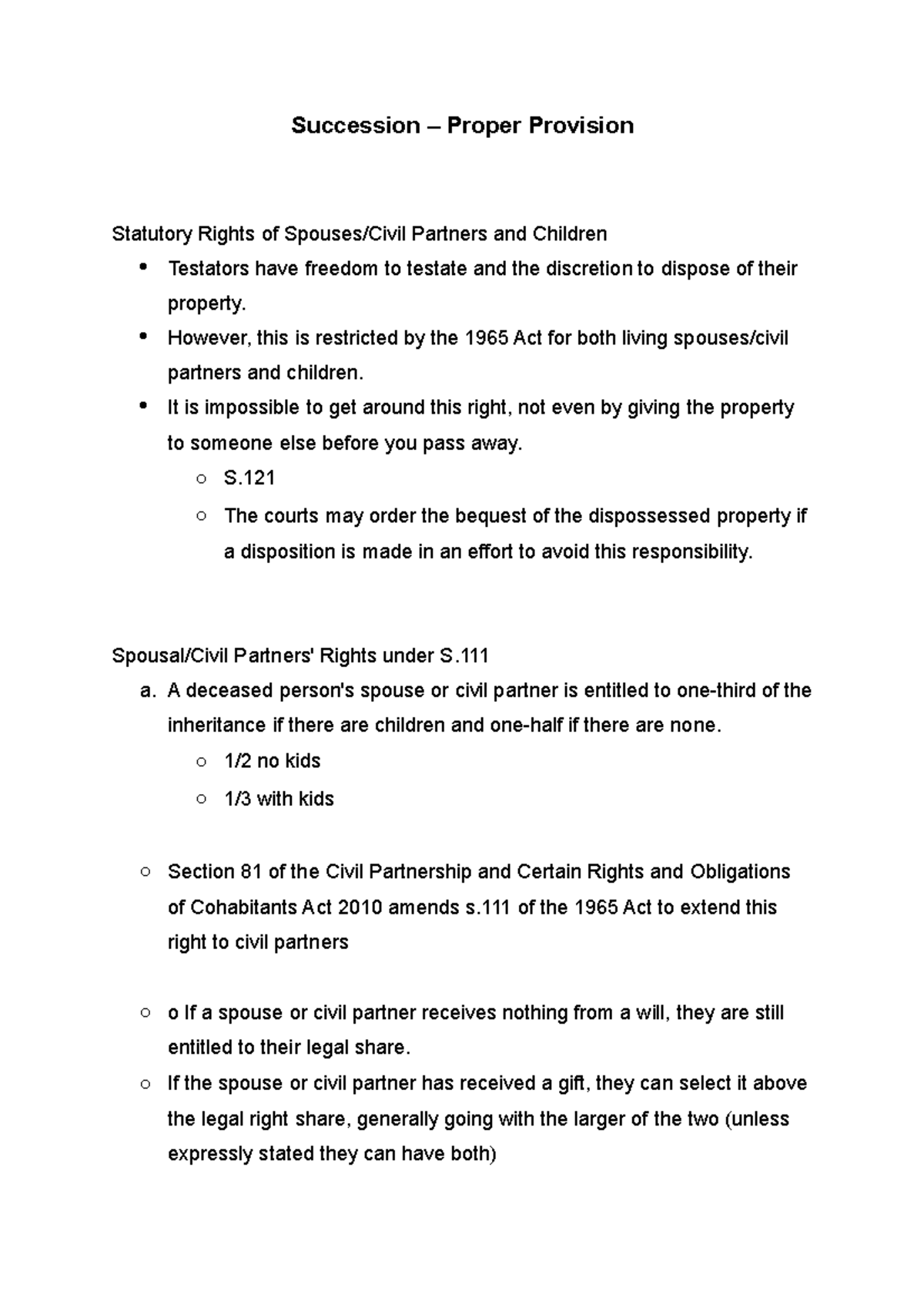 Succession Rights under Freedom of Testation: Key Provisions Explained ...