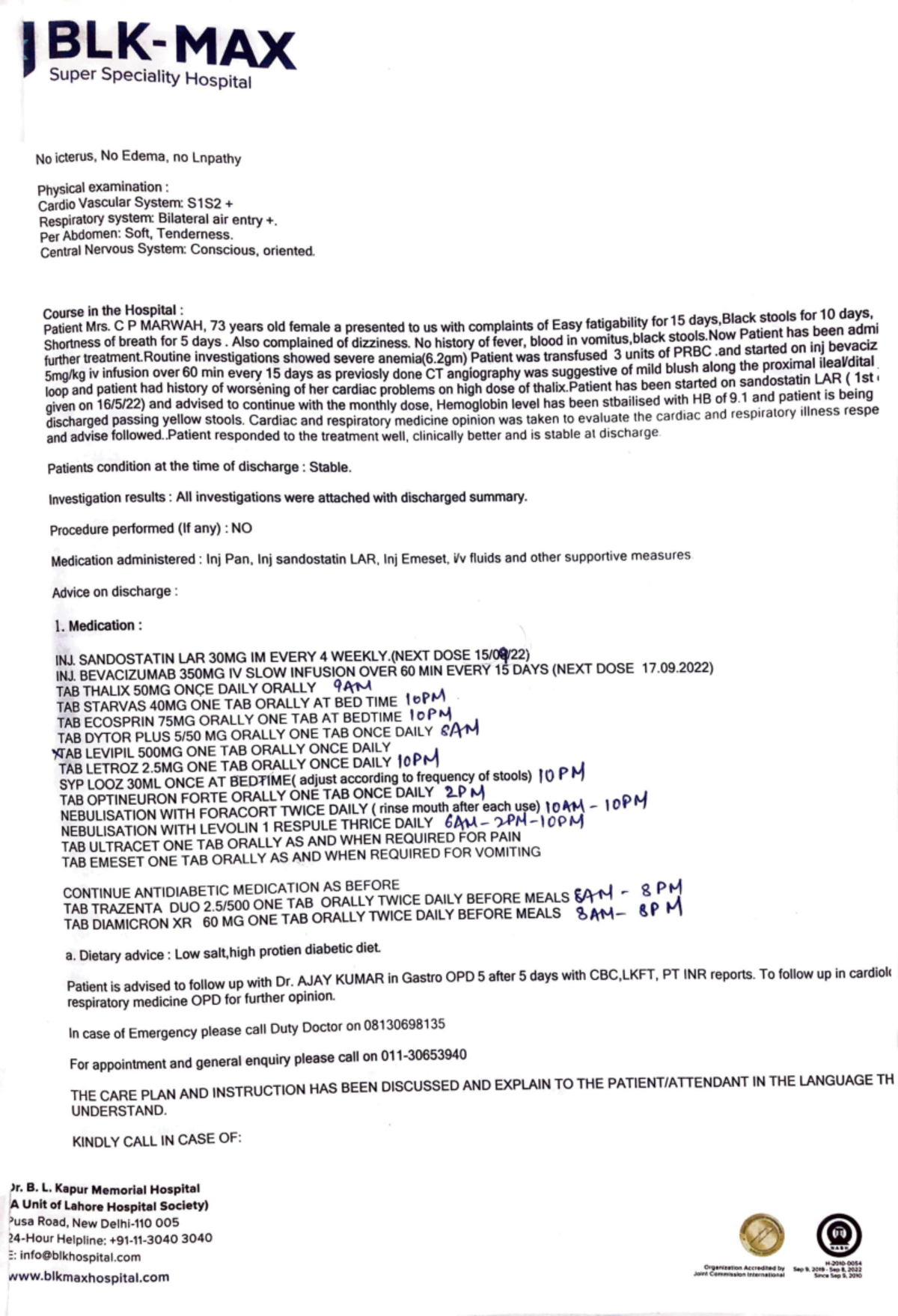 3 copies - Lalalala - No icterus, No Edema, no Lnpathy Physical ...