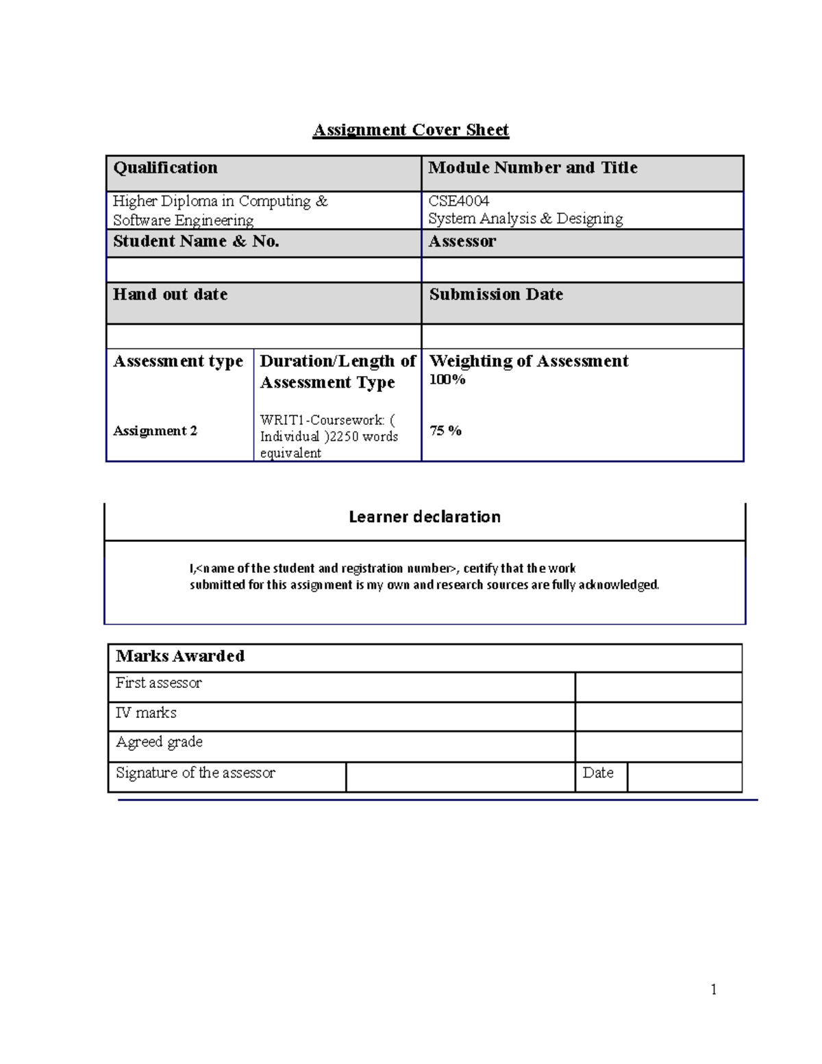 CSE4004 - WRIT1 - System Analysis & Design for Web-based Systems - Studocu